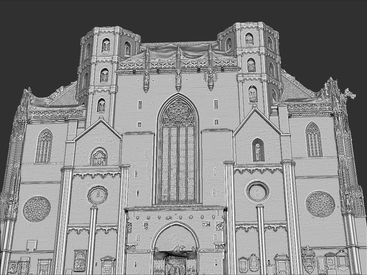 3d Gothic Architecture Cathedral 24k Model