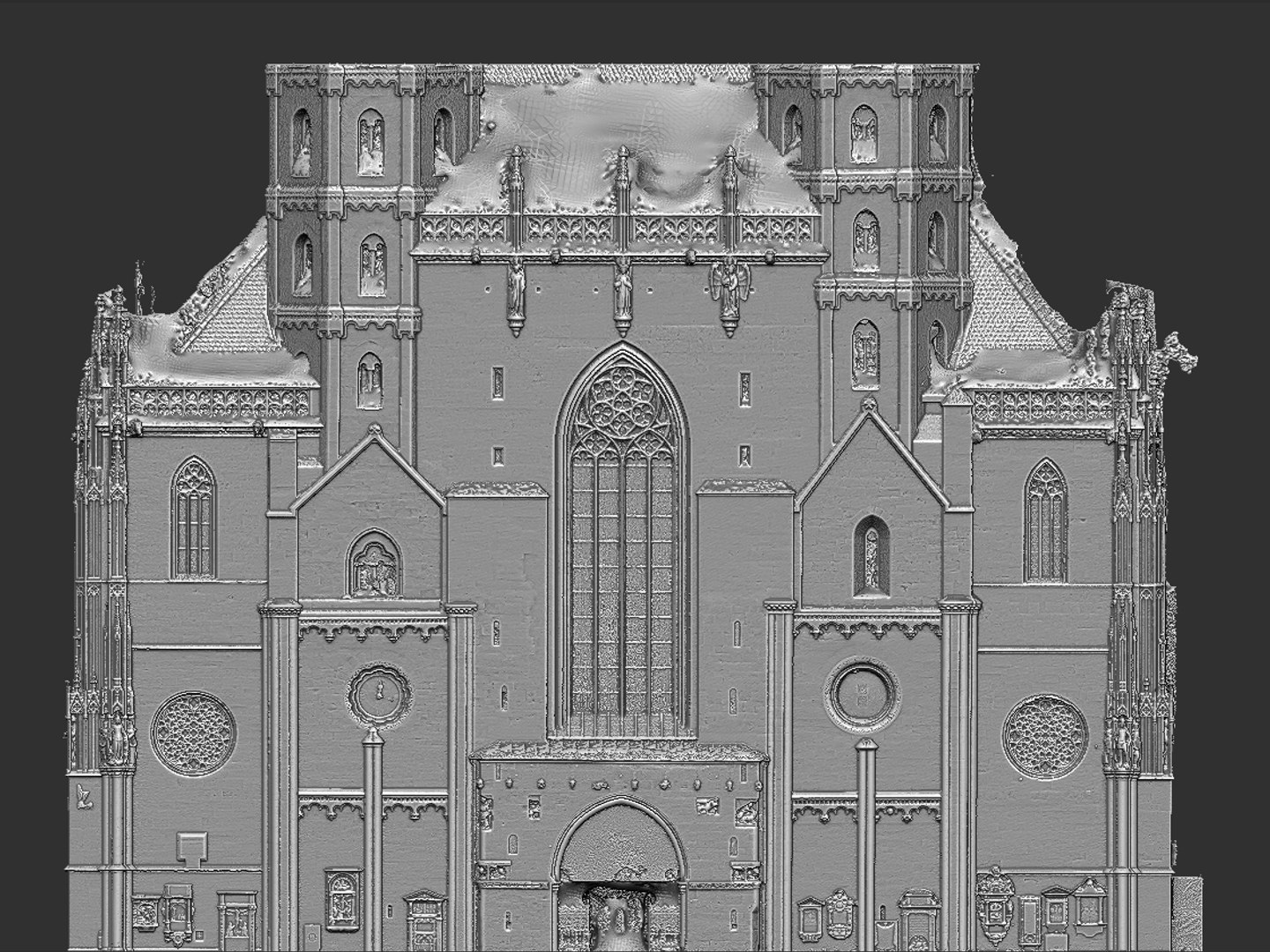3d Gothic Architecture Cathedral 24k Model
