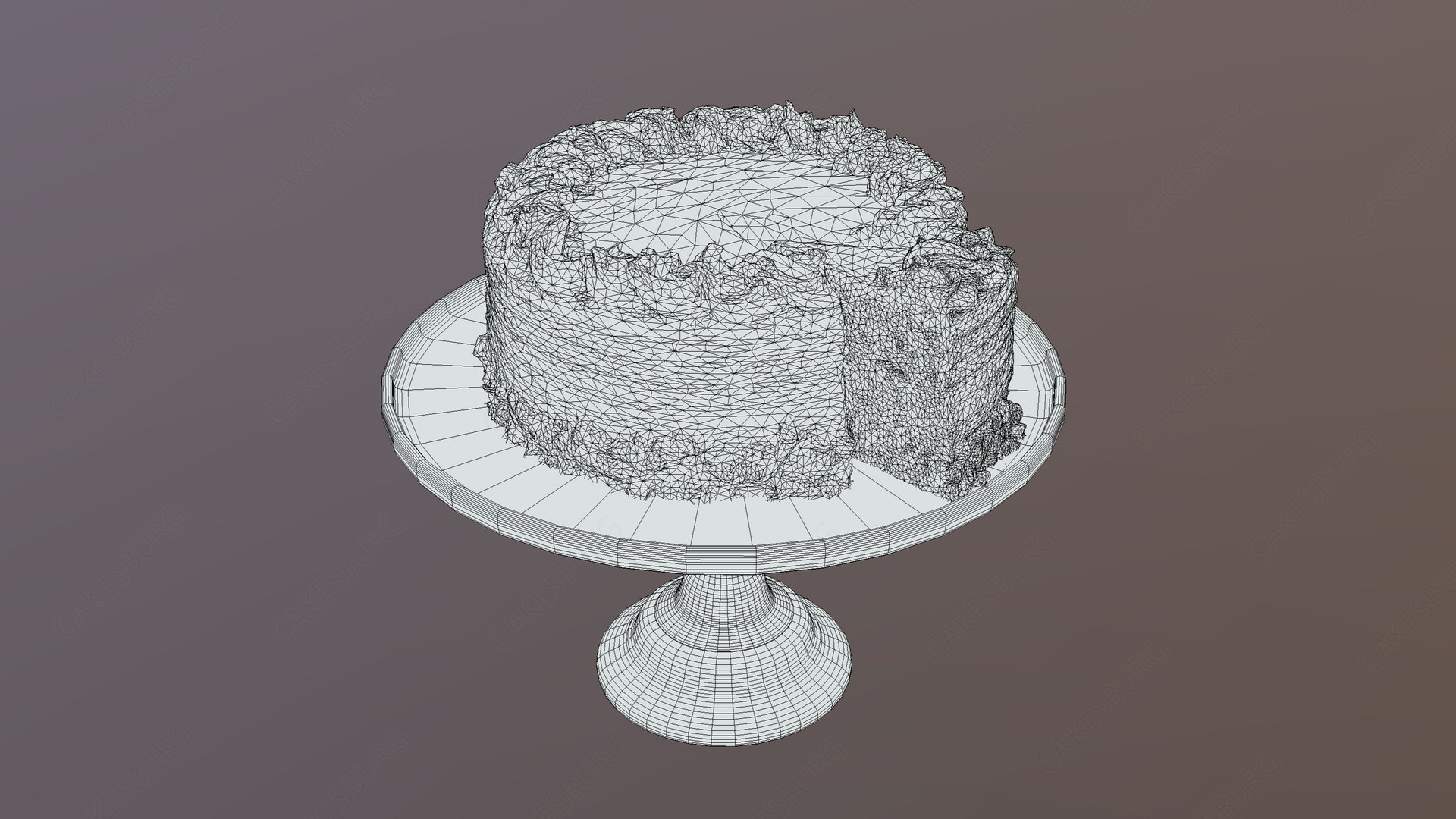 Sliced Lemon Drizzle Cake 3D model - TurboSquid 1969179