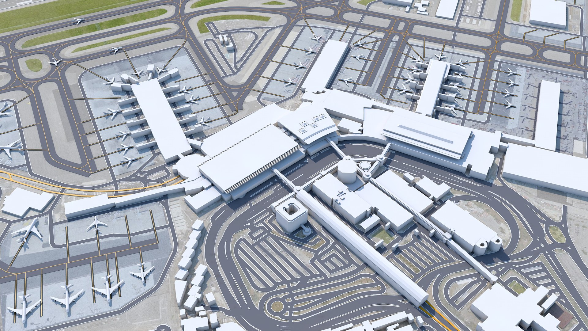 3D Rome Fiumicino Airport - TurboSquid 2016193
