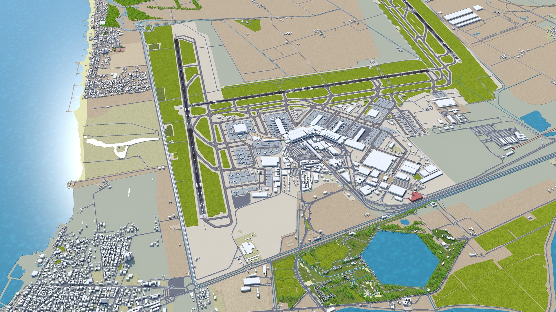 3D Rome Fiumicino Airport - TurboSquid 2016193