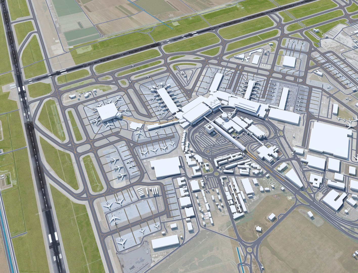 3D Rome Fiumicino Airport - TurboSquid 2016193
