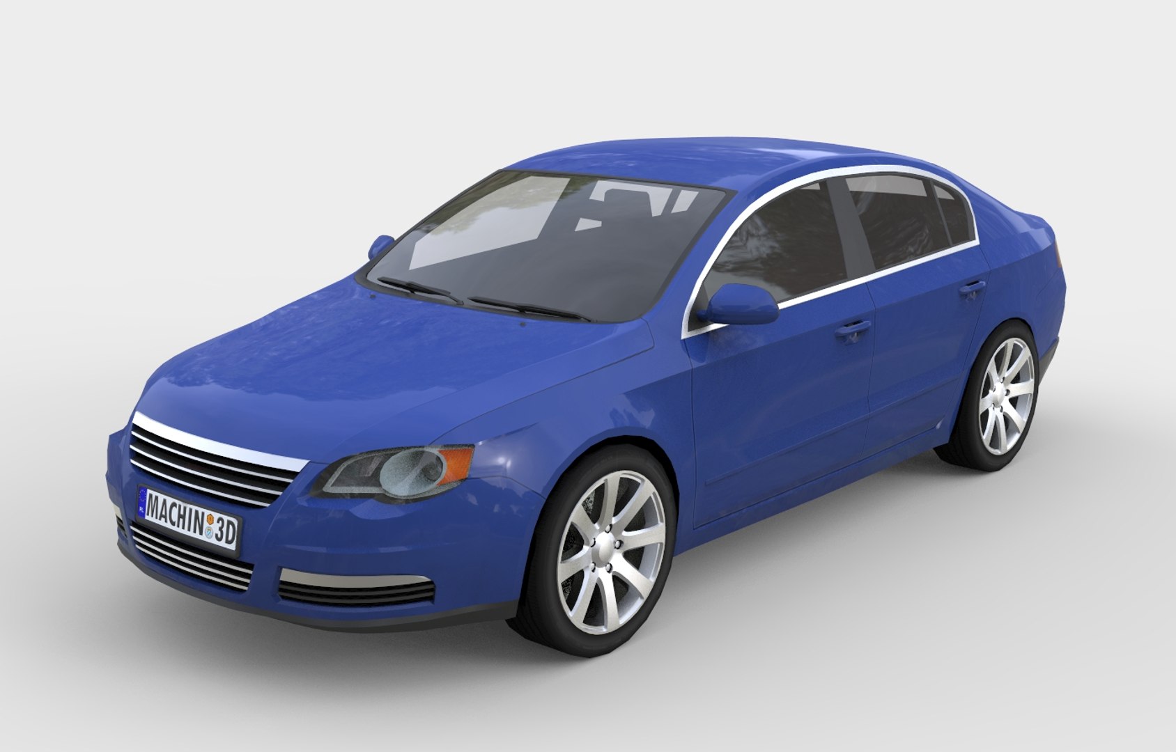 Generic Sedan Car 3d Model