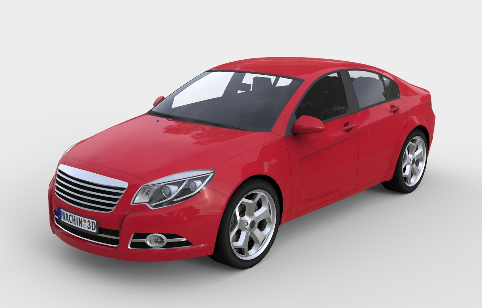 Generic Sedan Car 3d Model