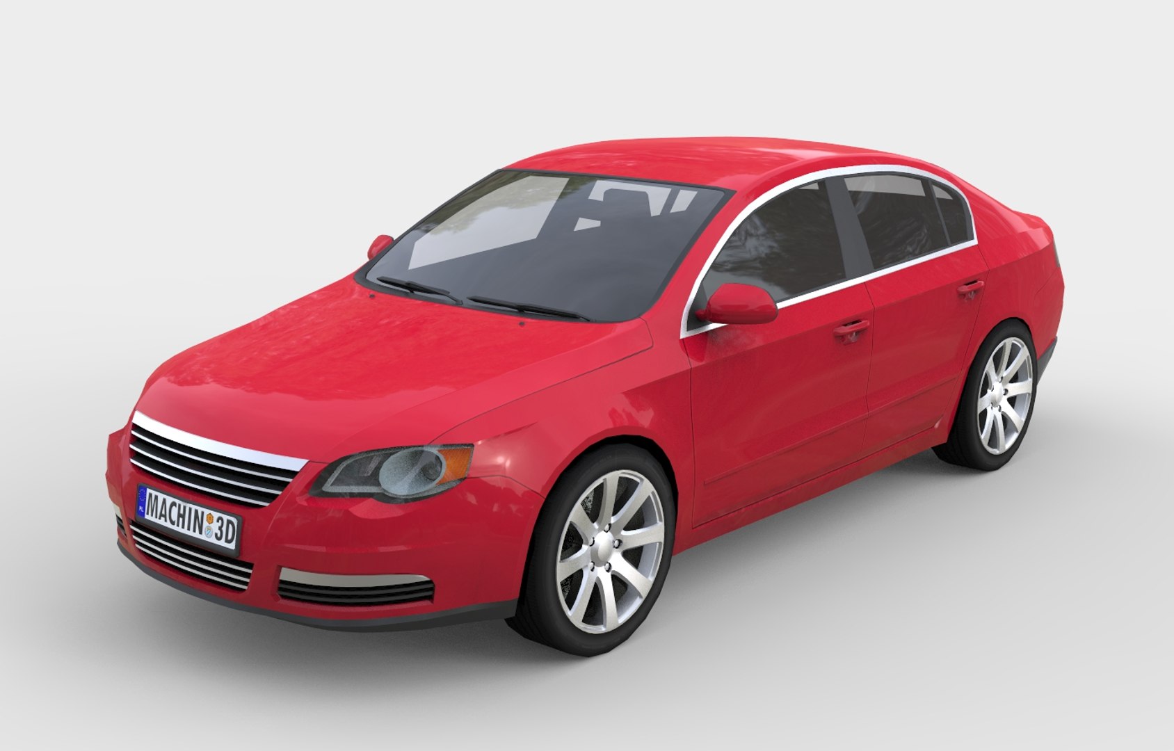 Generic Sedan Car 3d Model