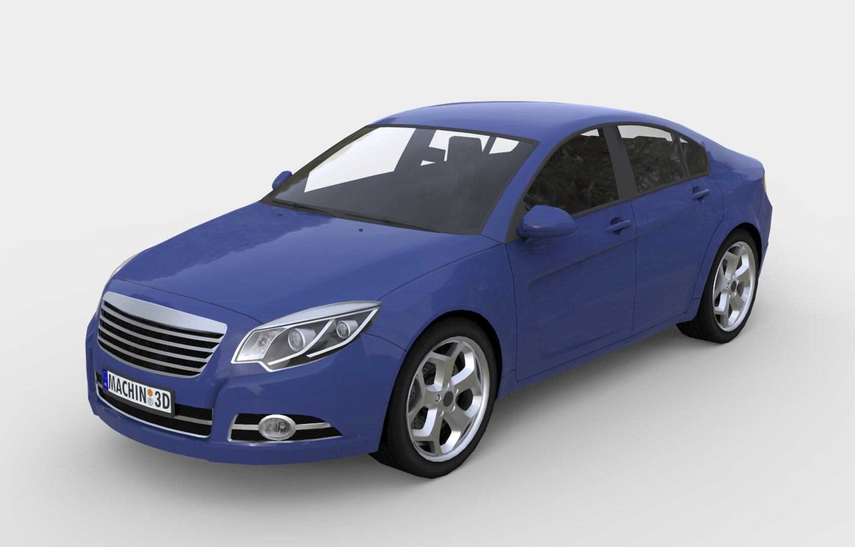 generic sedan car 3d model