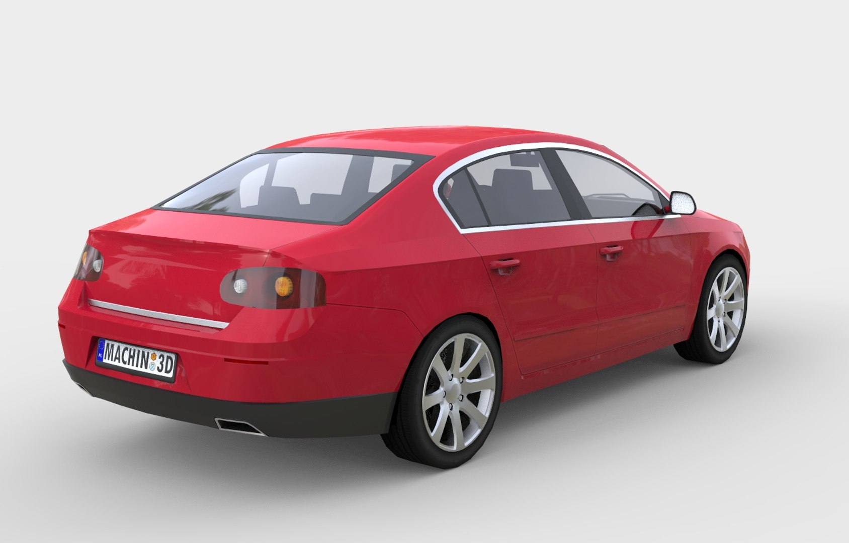 Generic Sedan Car 3d Model
