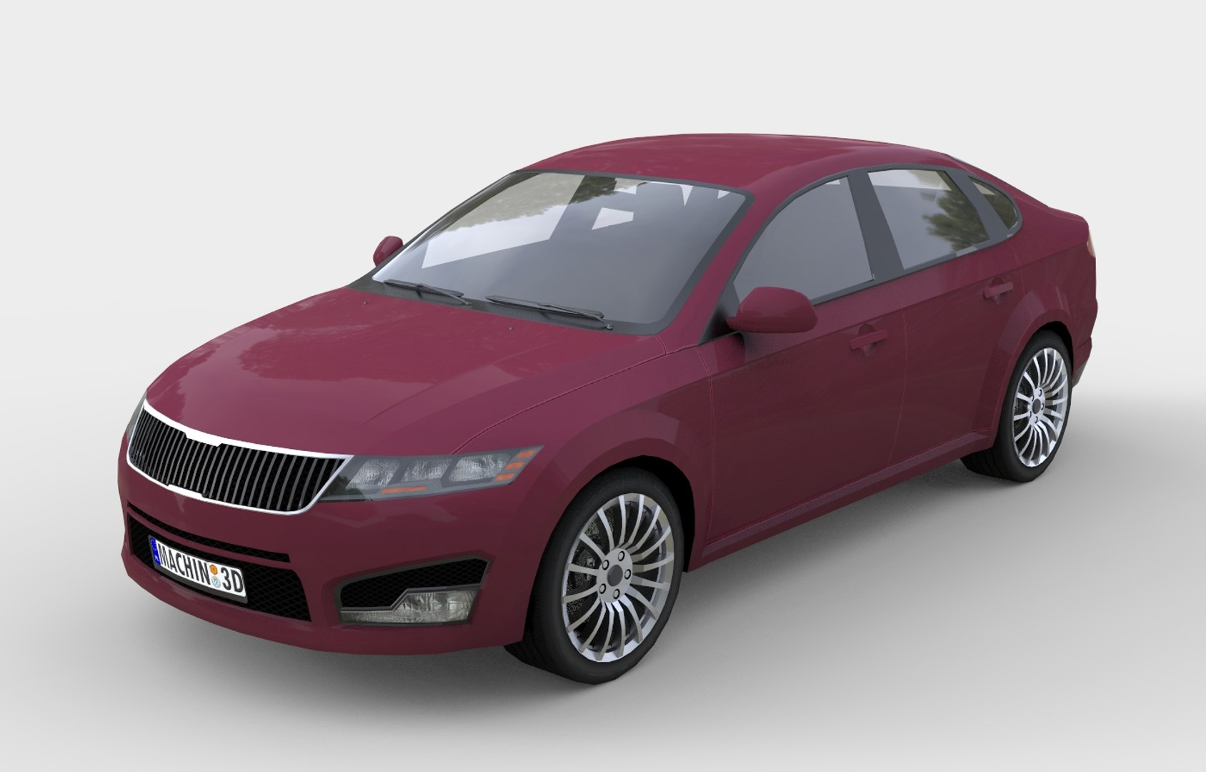 generic sedan car 3d model
