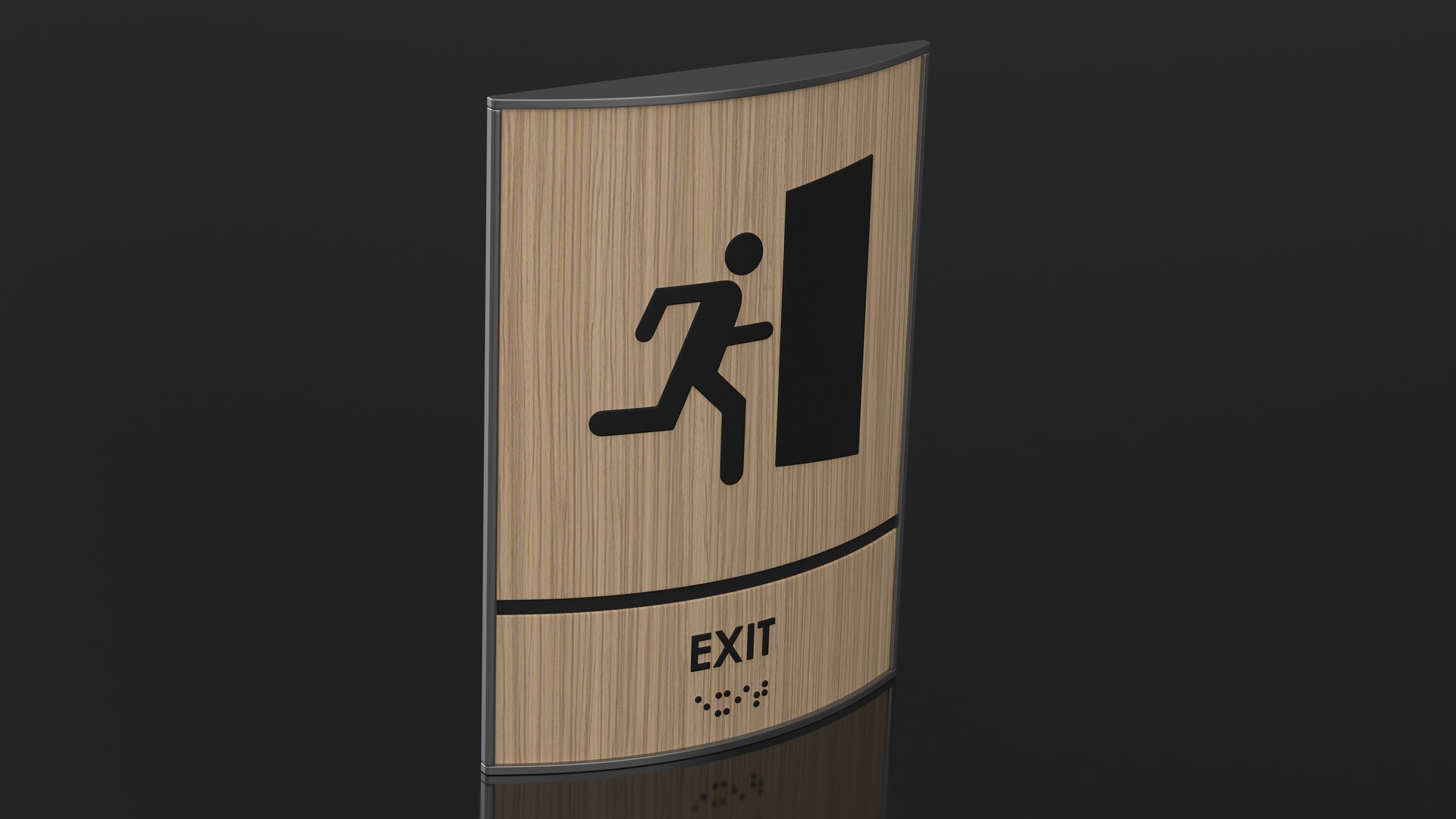3D Exit Braille Sign Model - TurboSquid 2042620