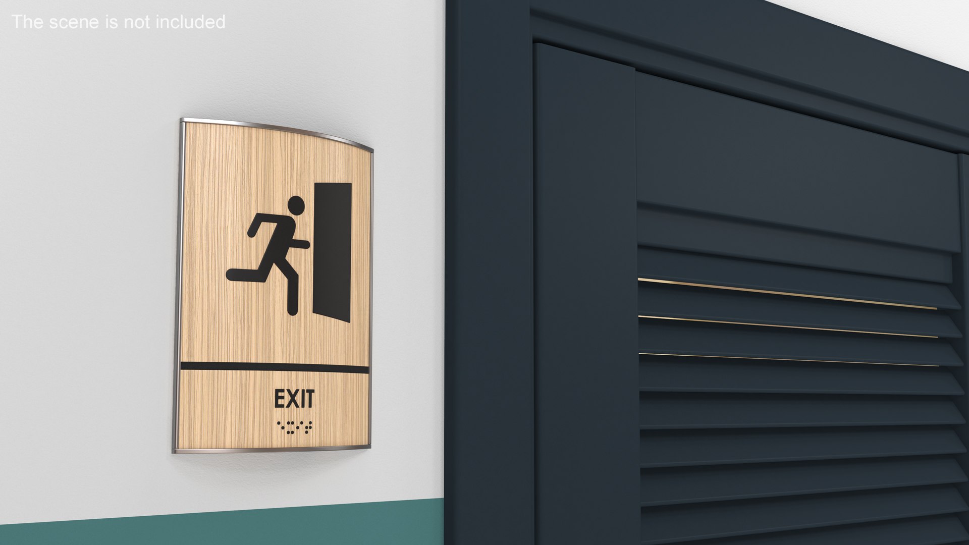 3D Exit Braille Sign Model - TurboSquid 2042620