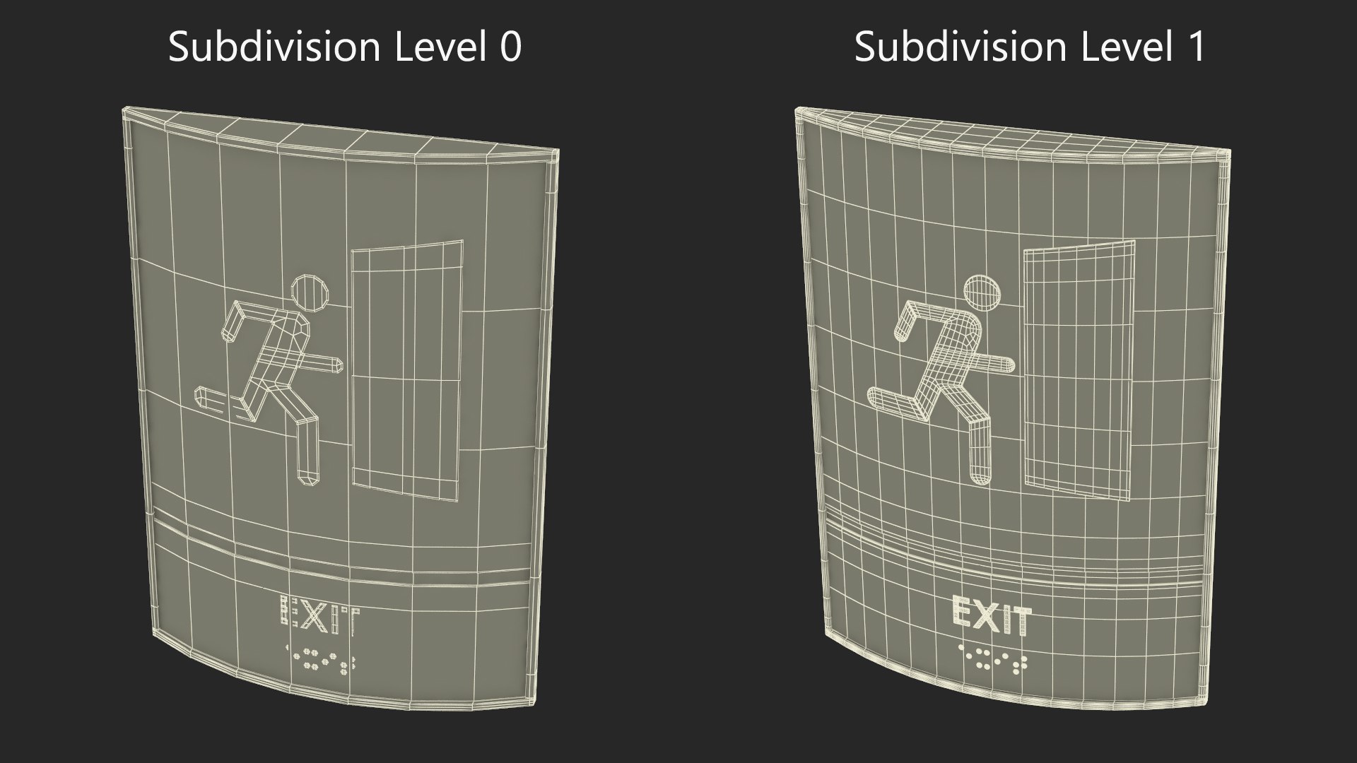 3D Exit Braille Sign Model - TurboSquid 2042620