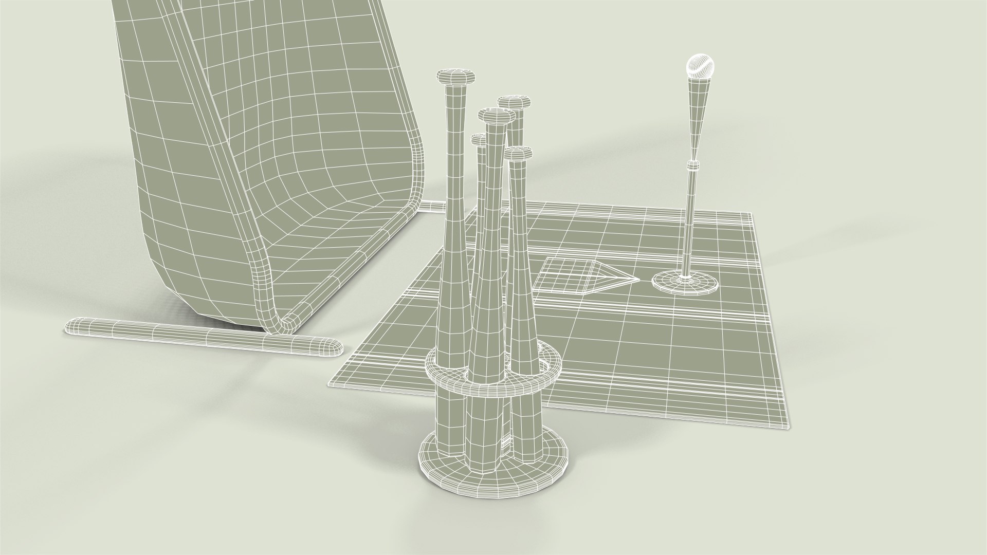 3D Batting Tee Model - TurboSquid 1665612