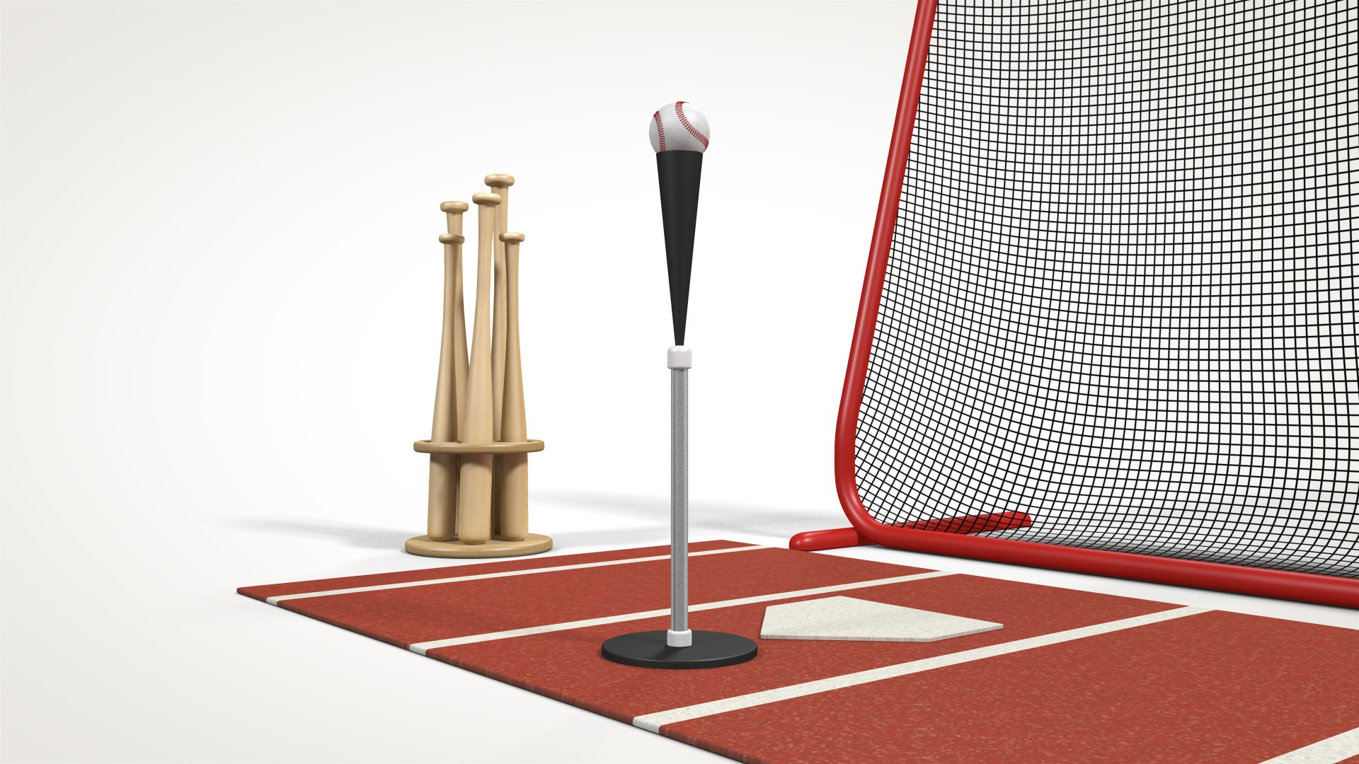 3D Batting Tee Model - TurboSquid 1665612