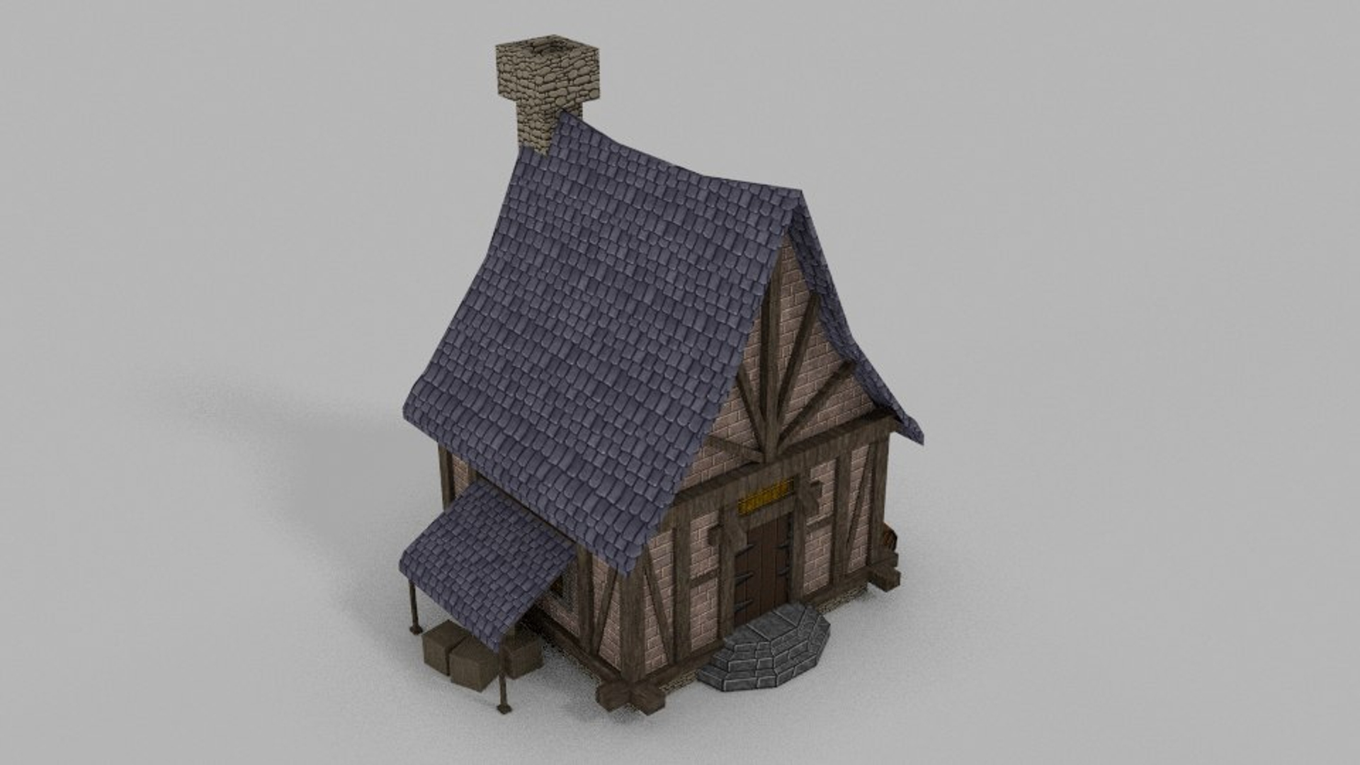 3d Medieval Fantasy Home House Model