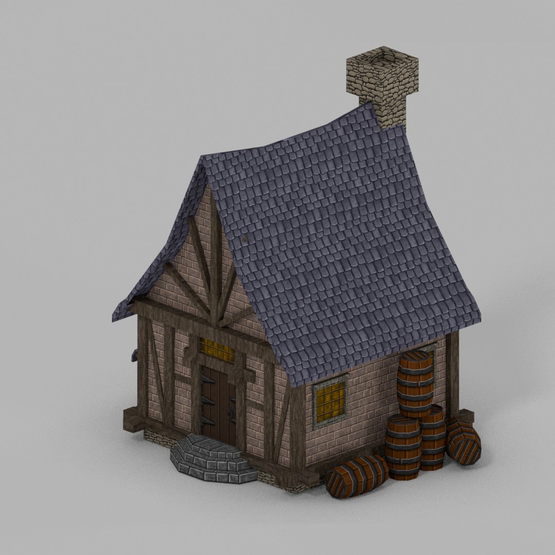 3d Medieval Fantasy Home House Model