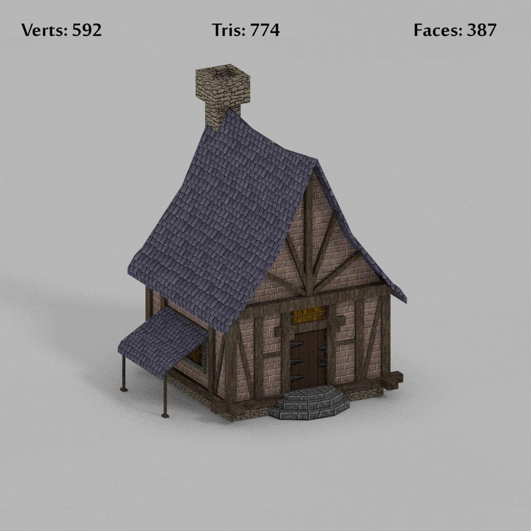 3d Medieval Fantasy Home House Model