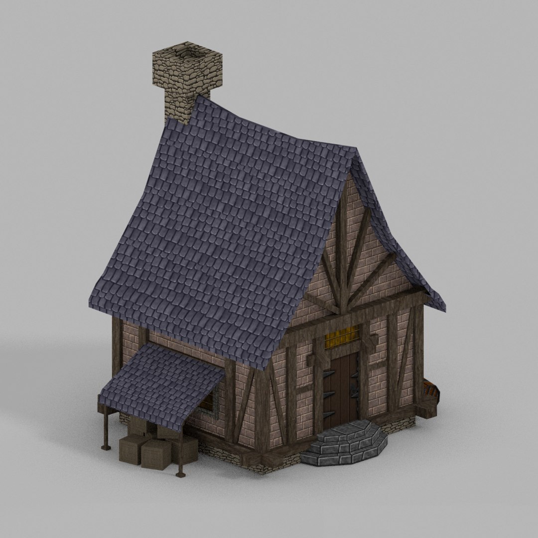 3d Medieval Fantasy Home House Model