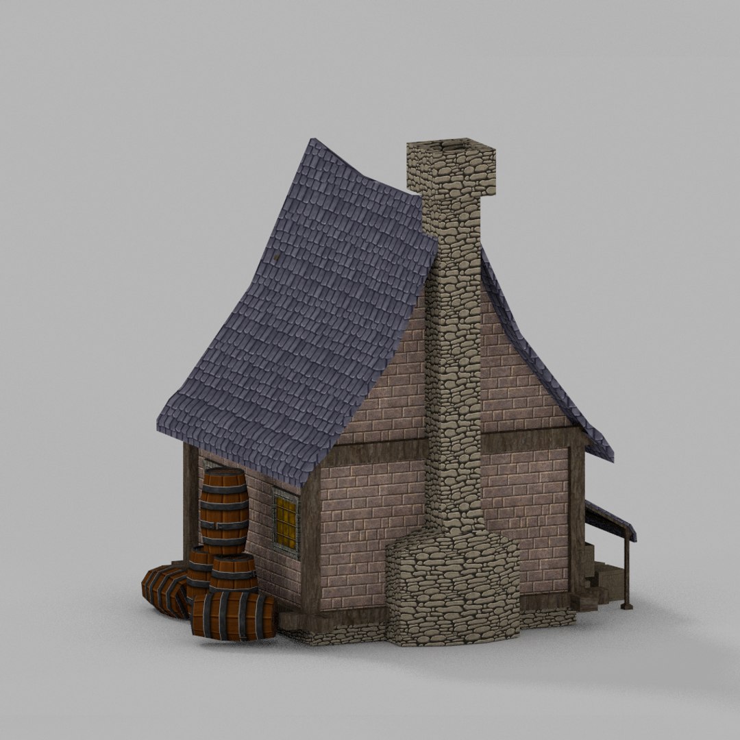 3d Medieval Fantasy Home House Model