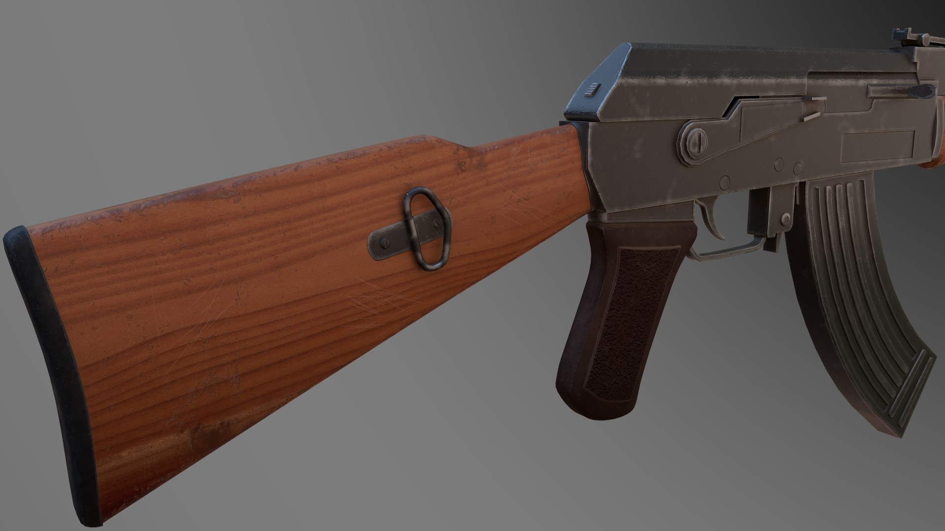 Weapon Rifle Kalashnikov AK-47 Textured 3D Model - TurboSquid 2002733