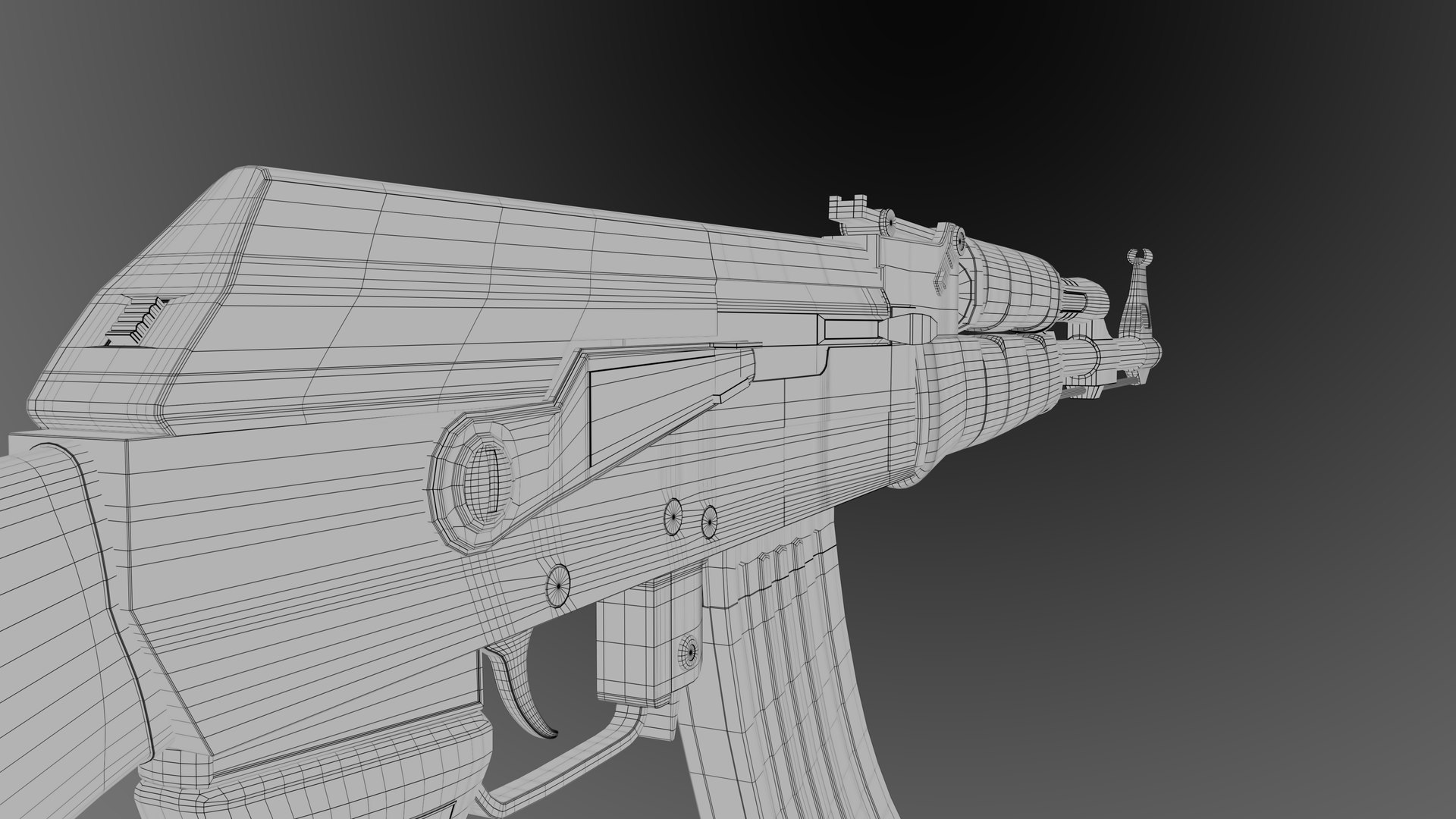 Weapon Rifle Kalashnikov AK-47 Textured 3D Model - TurboSquid 2002733
