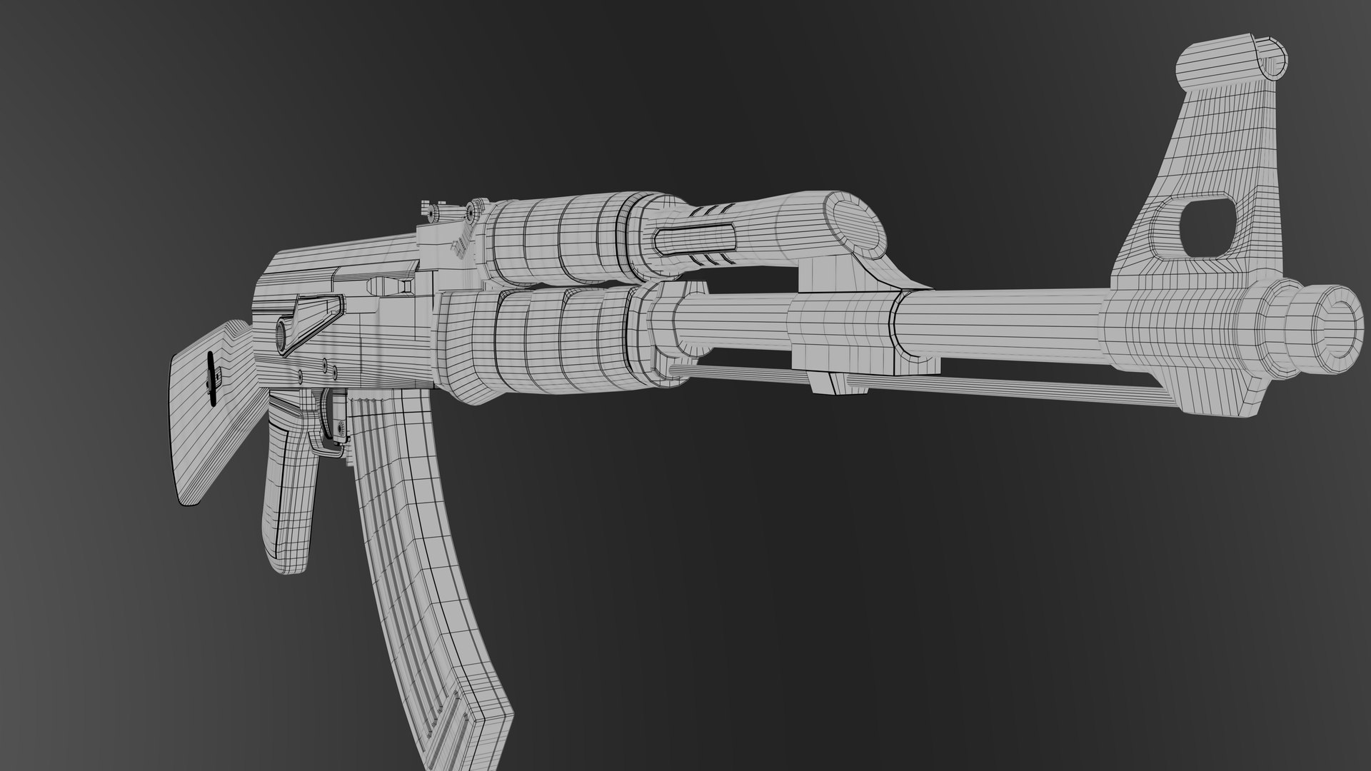Weapon Rifle Kalashnikov AK-47 Textured 3D Model - TurboSquid 2002733