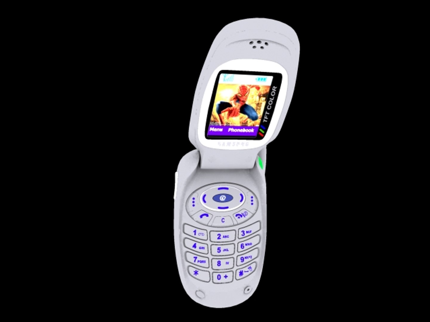 Samsung Sgh T100 Cell Phone 3d Model