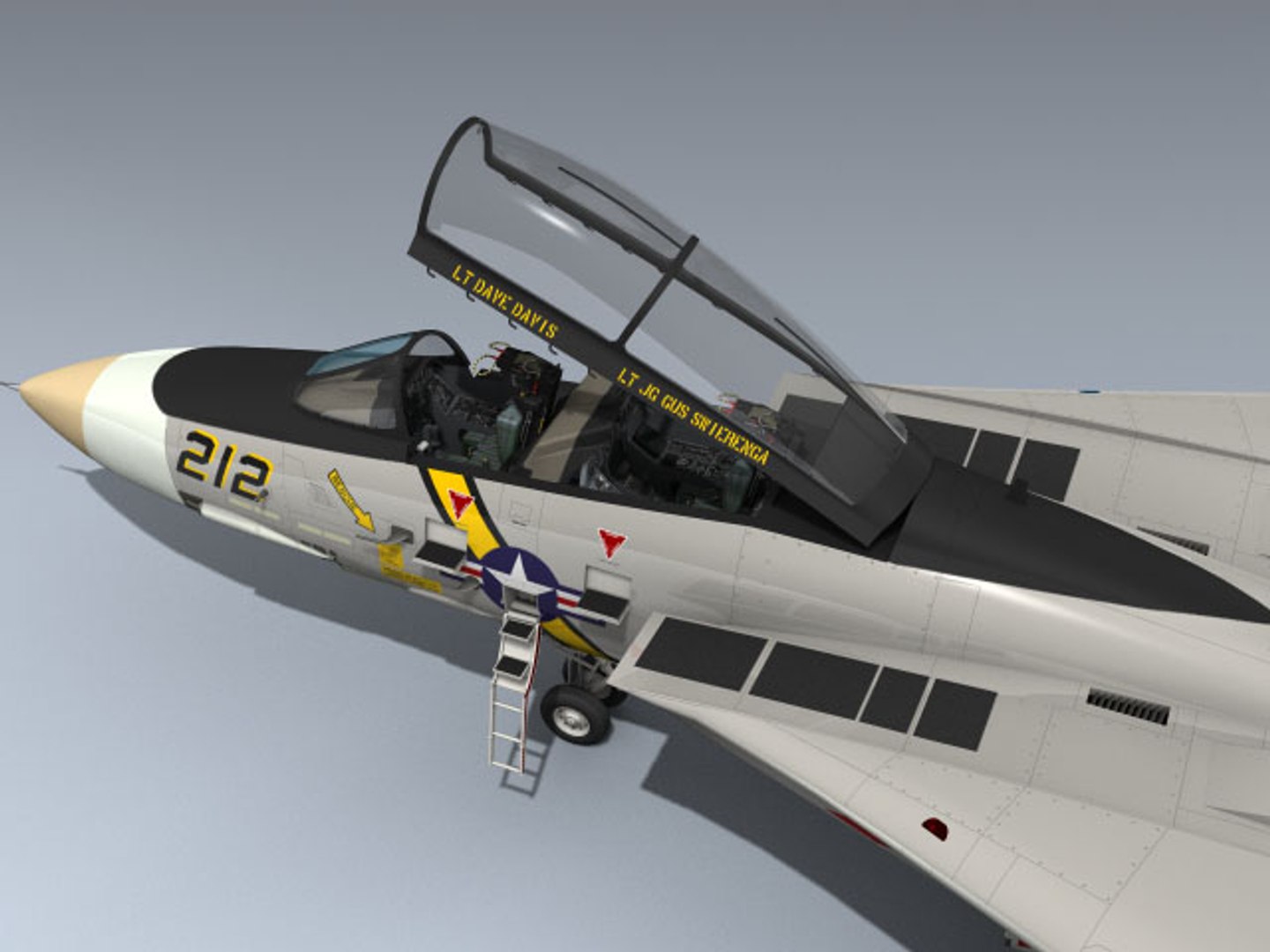 F-14a Tomcat Vf-142 3d Max