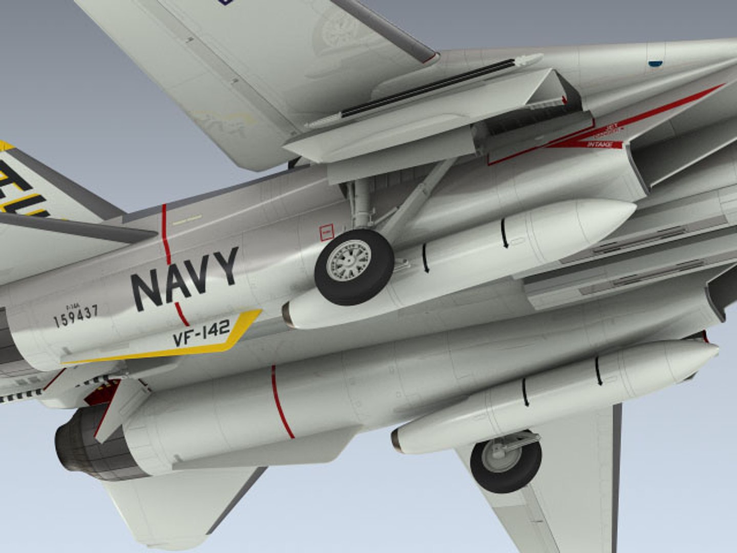 F-14a Tomcat Vf-142 3d Max