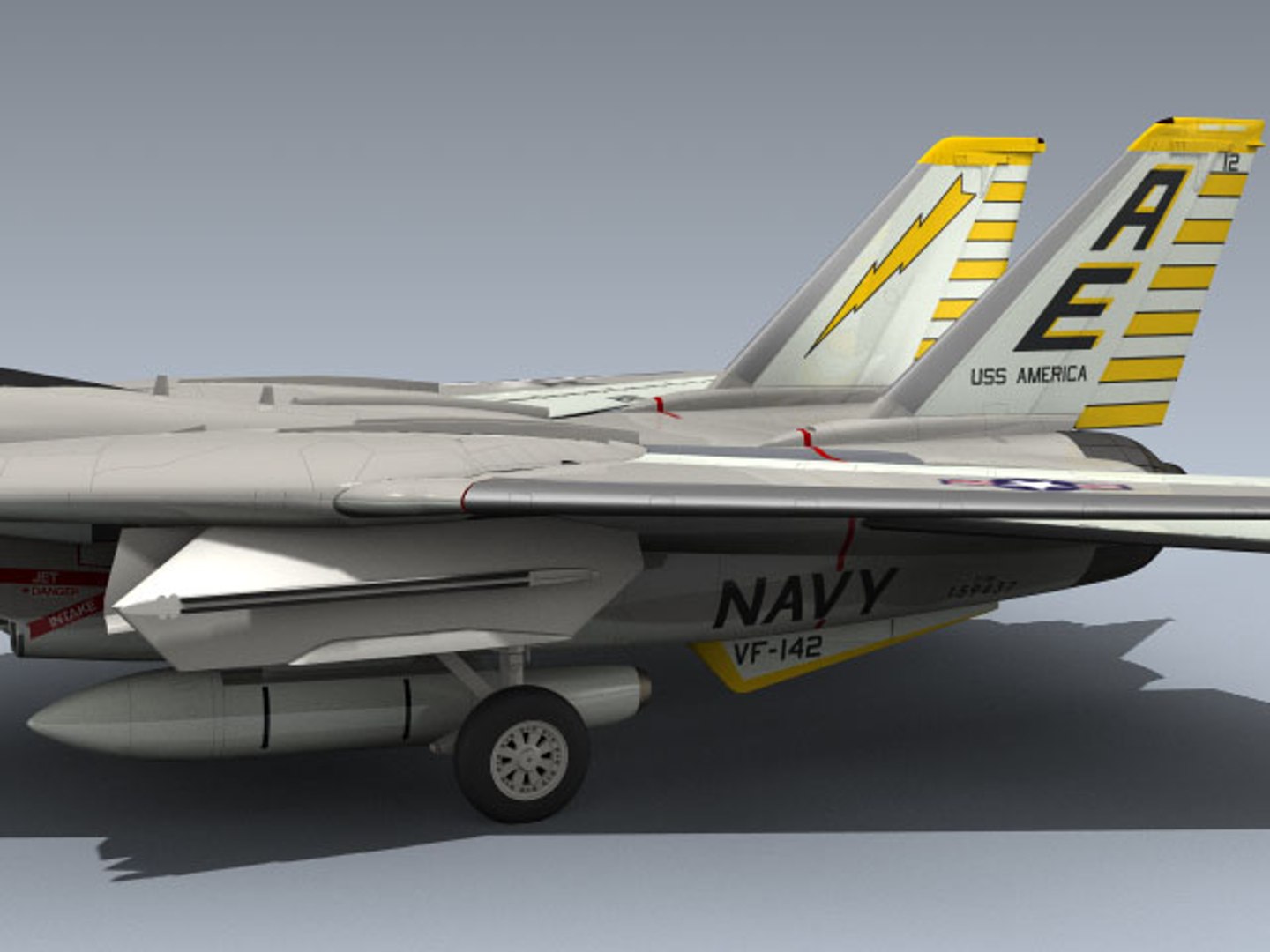 F-14a Tomcat Vf-142 3d Max