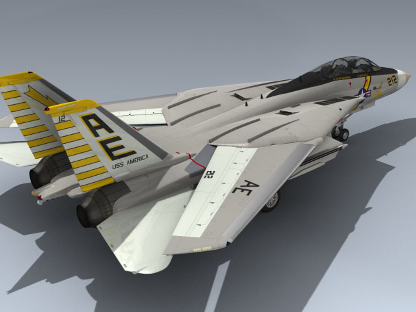 F-14a Tomcat Vf-142 3d Max