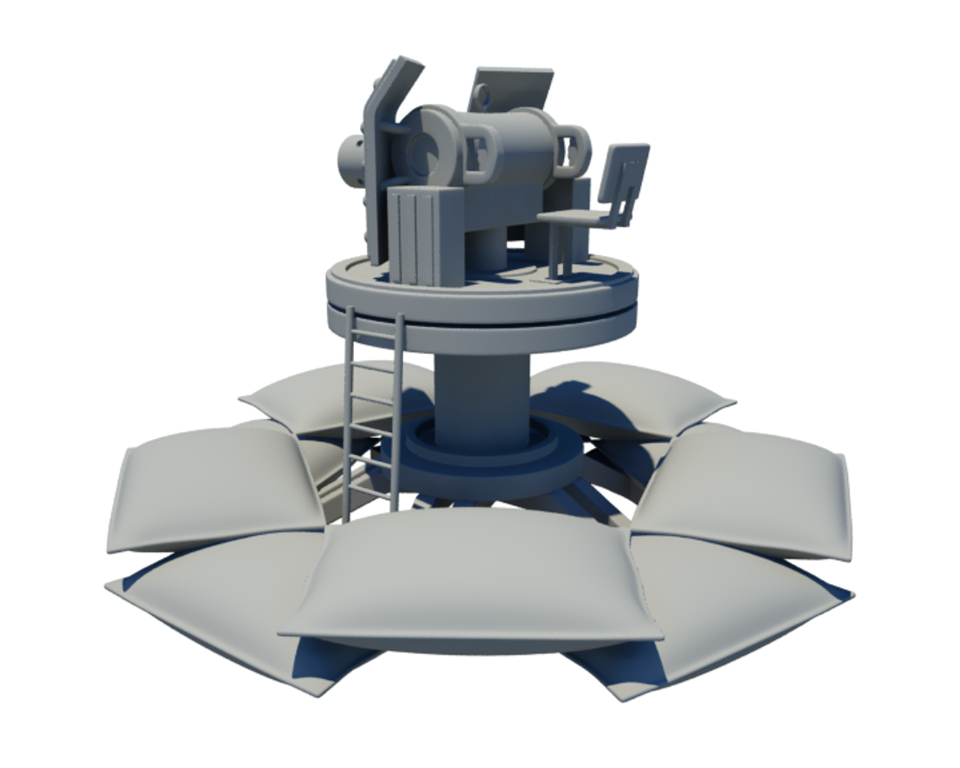 free cartoon gun 3d model