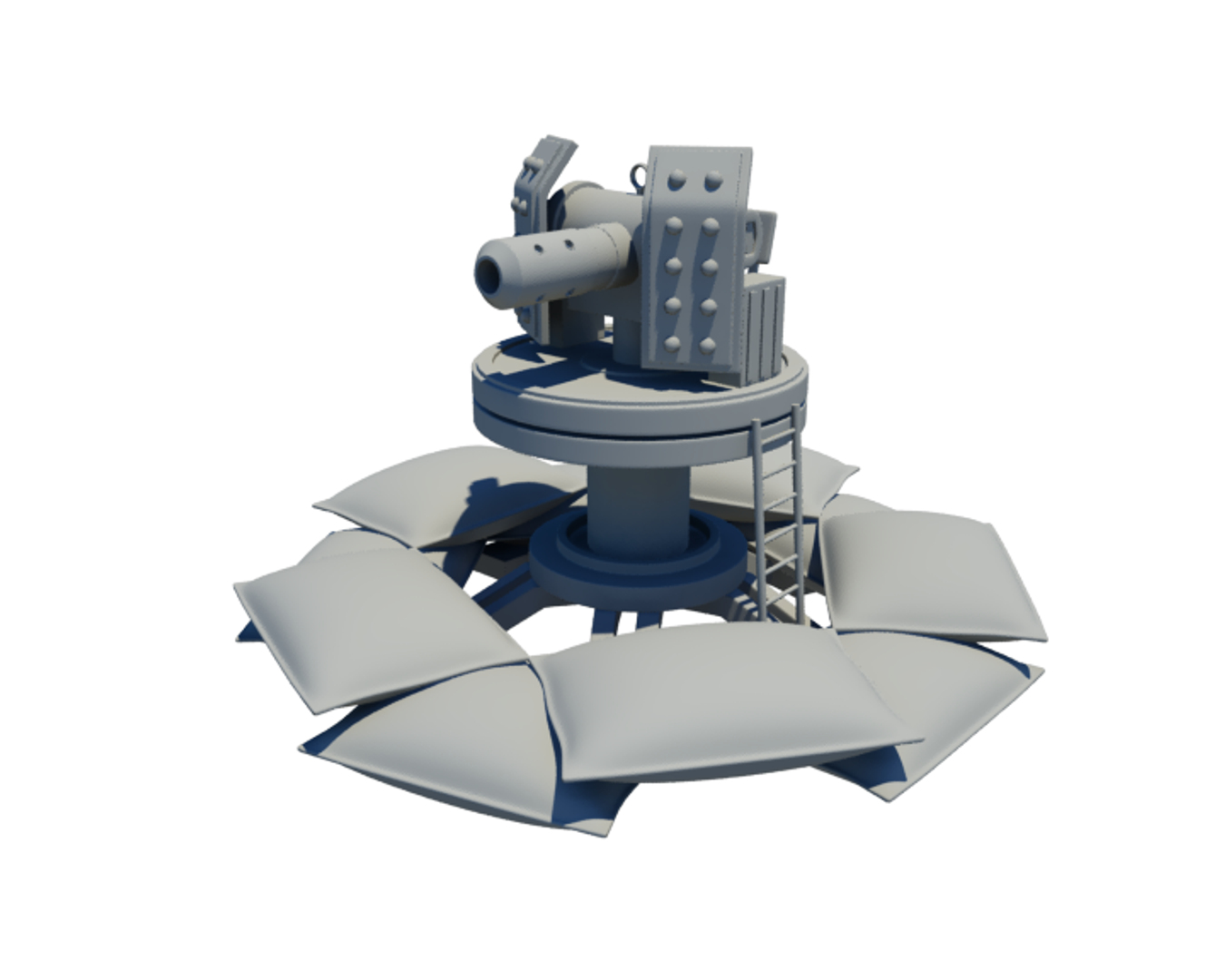 free cartoon gun 3d model