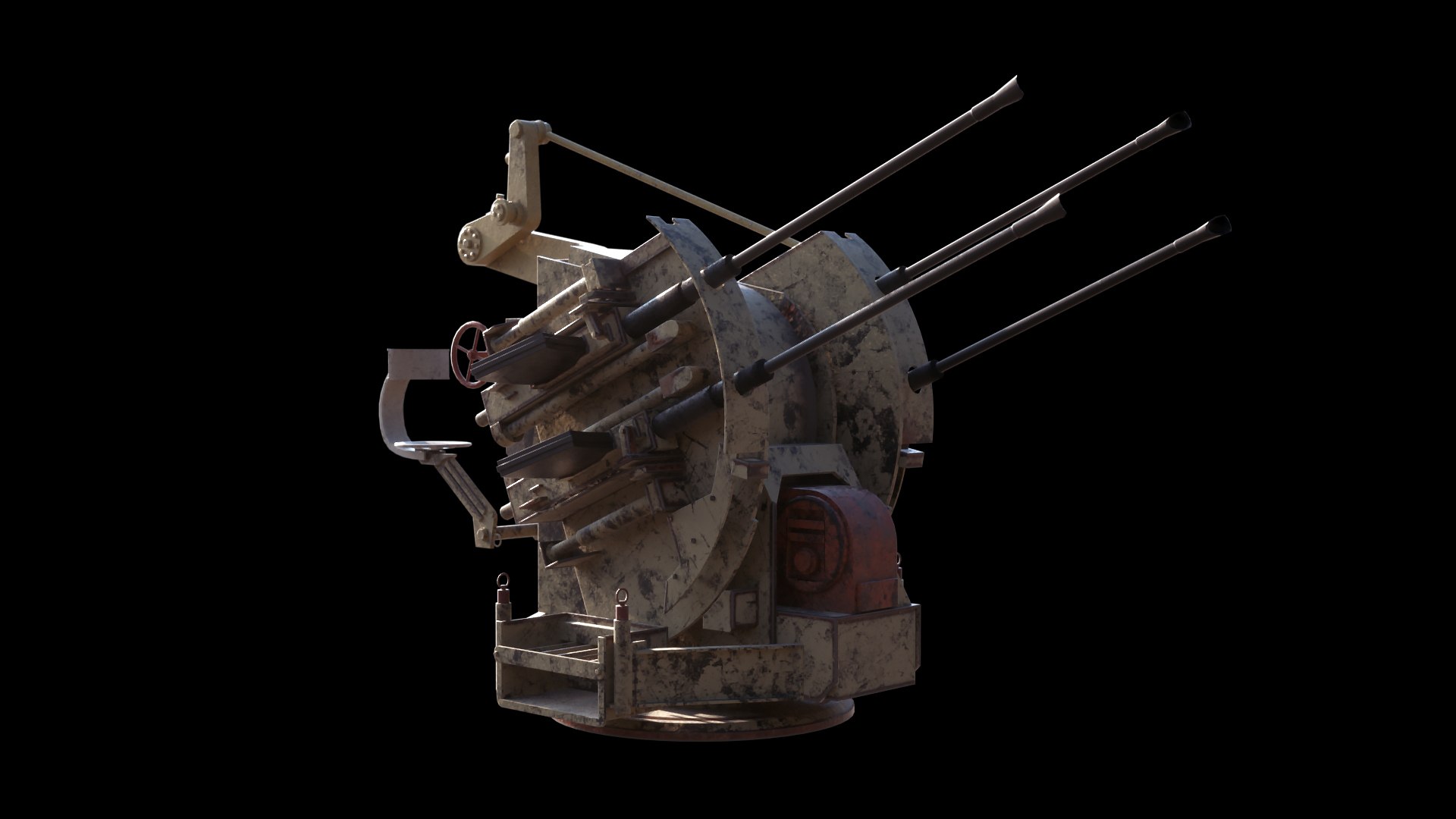 German Ww2 Gun 3d Max