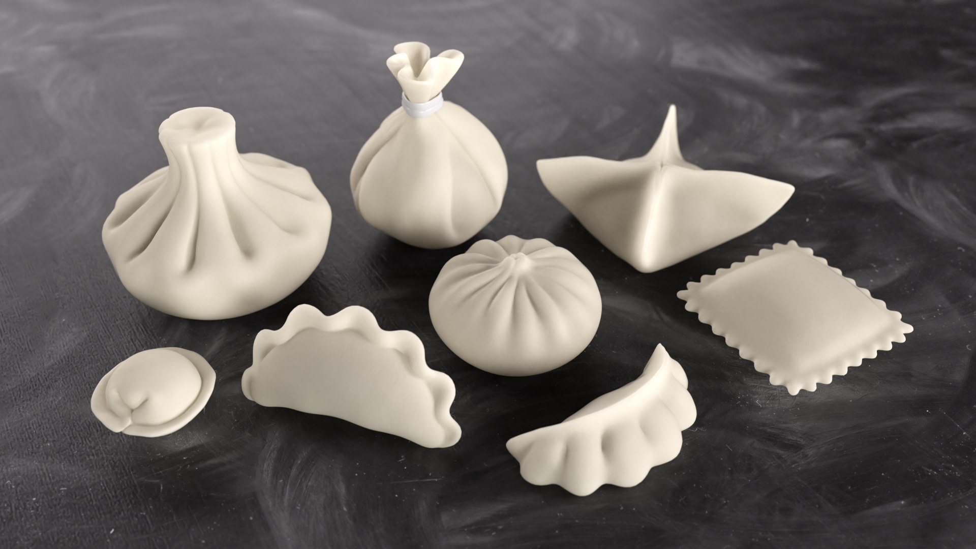3D Model Dumpling And Dough Products 3D Model - TurboSquid 2287964