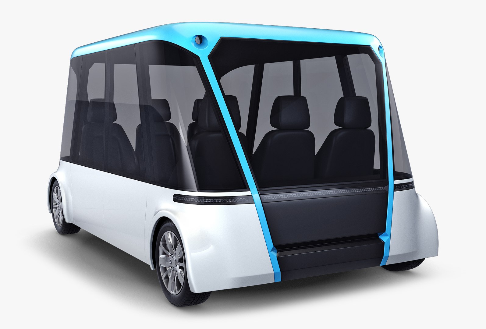 Electric Unmanned City Bus V 1 3D Model - TurboSquid 1752255