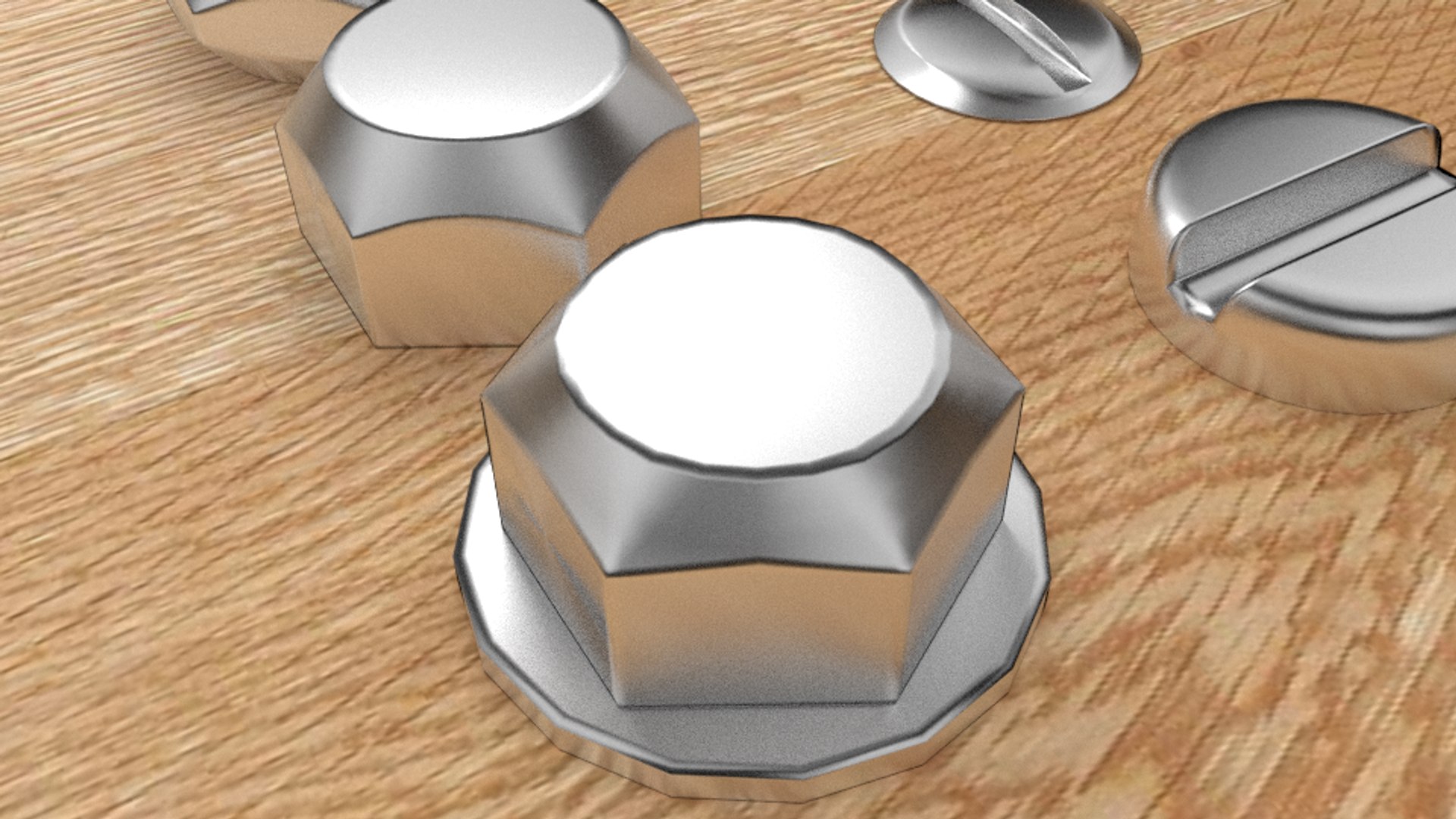 Free Screws Bolts 3d Model