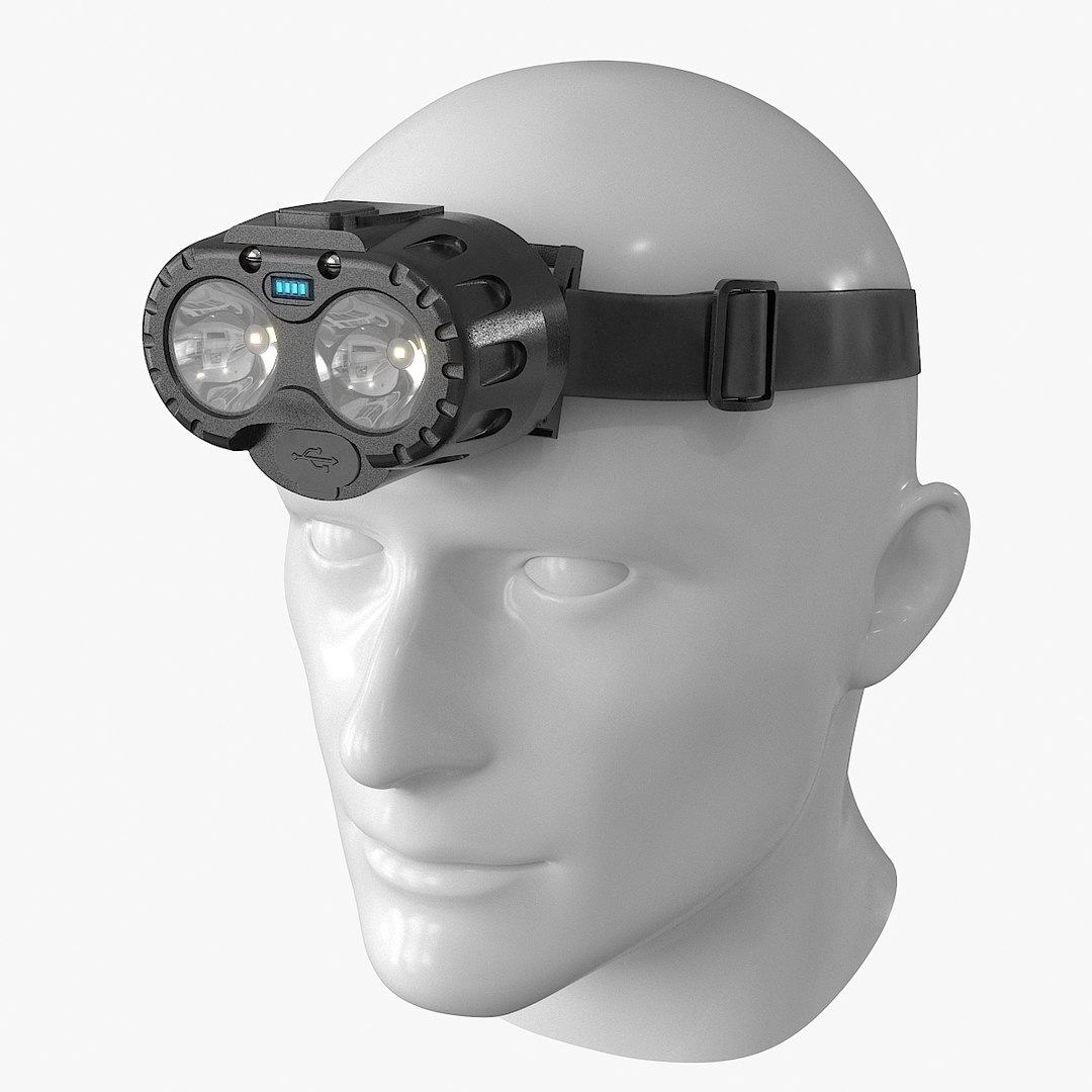 Powerful LED Headlamp 3D Model - TurboSquid 2382209