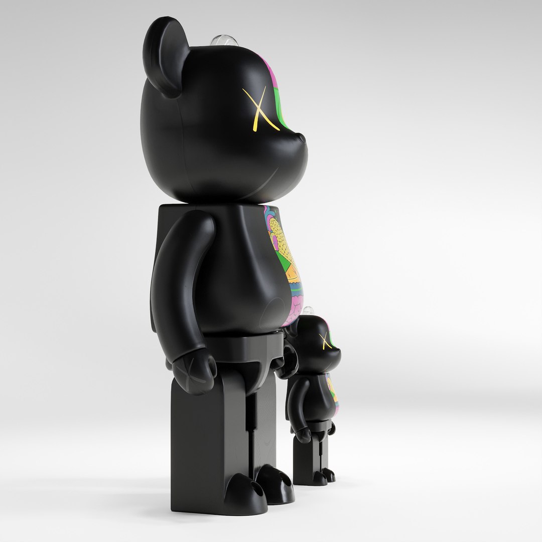 3D Bearbrick KAWS Dissected Companion Black - TurboSquid 1886956