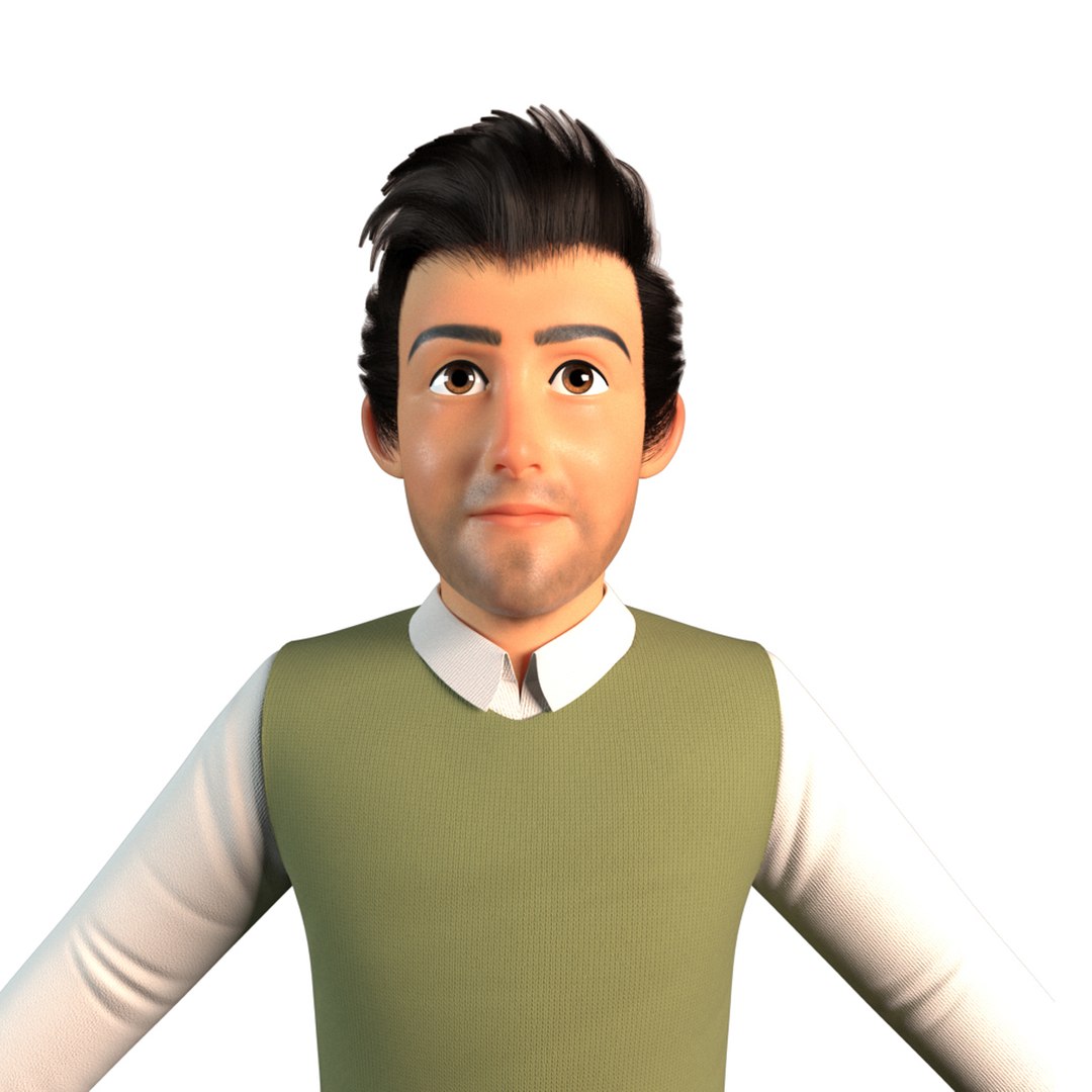 Cartoon Man 3D Model - TurboSquid 2111003