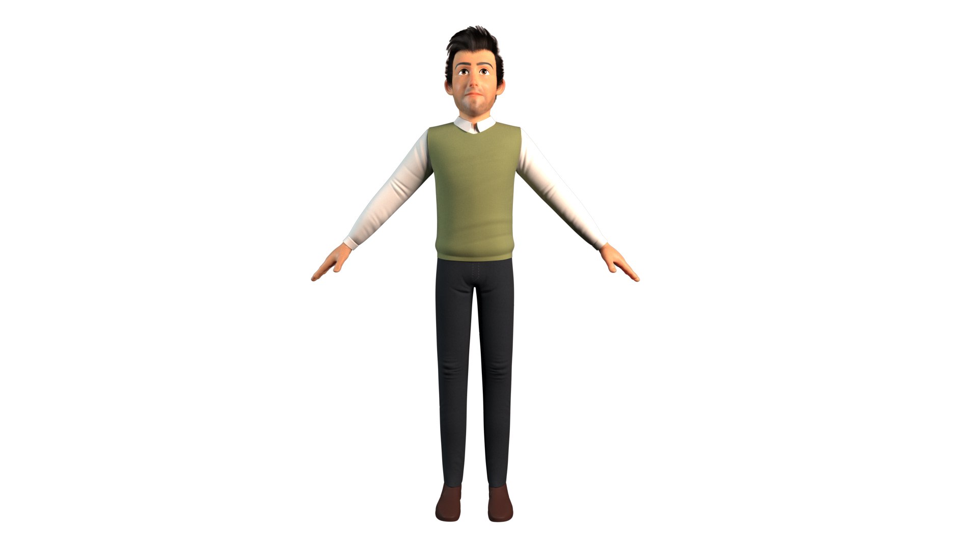 Cartoon Man 3D Model - TurboSquid 2111003