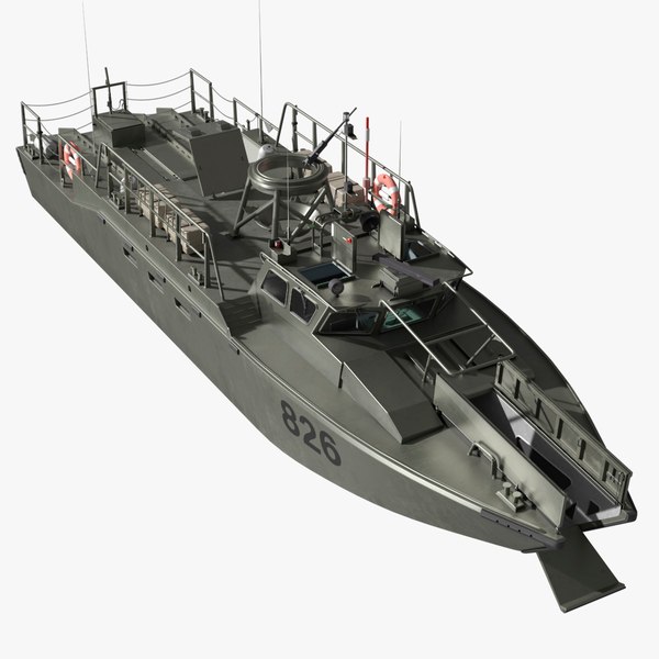 modelo 3d Barco de combate sueco de la clase CB90 aparejado ...