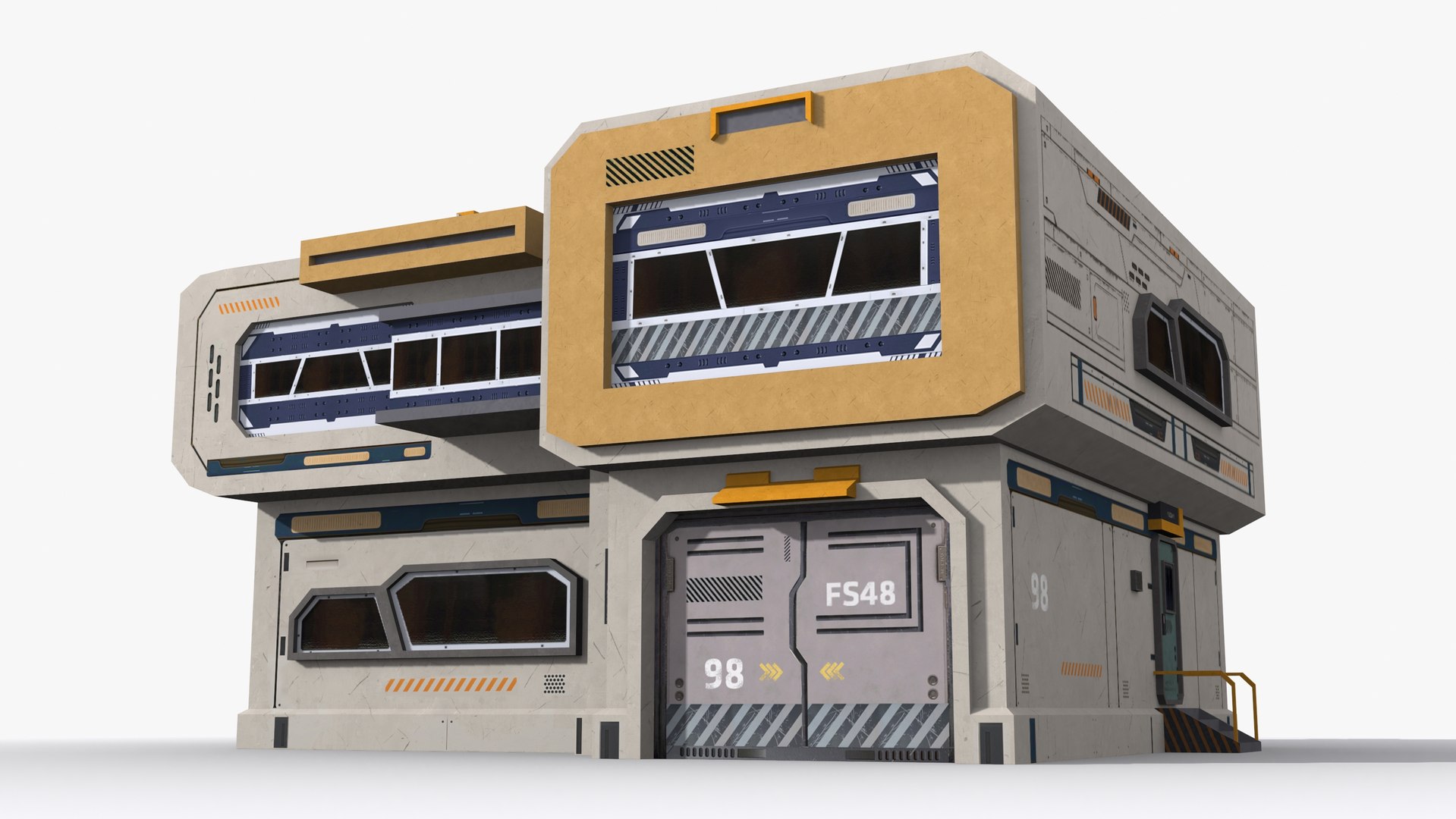 Sci-Fi Industrial x17 3D model - TurboSquid 2162039