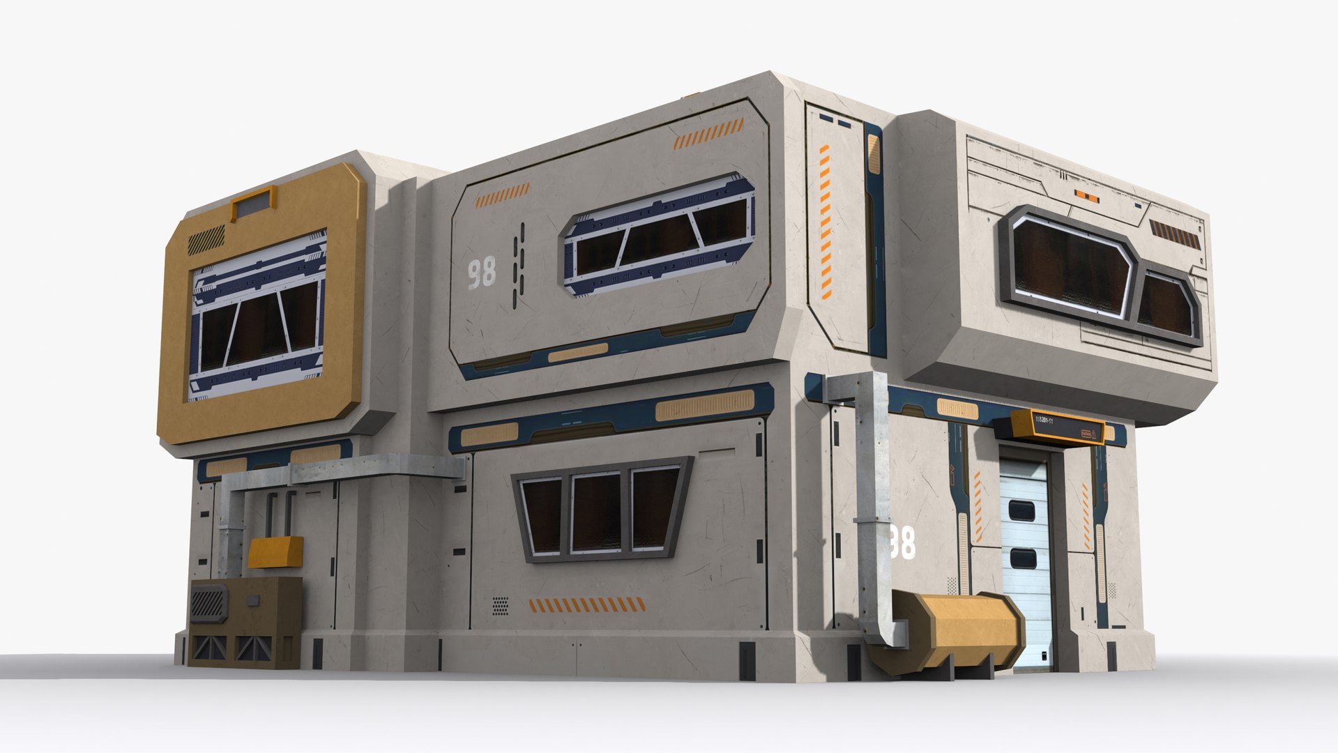 Sci-Fi Industrial x17 3D model - TurboSquid 2162039