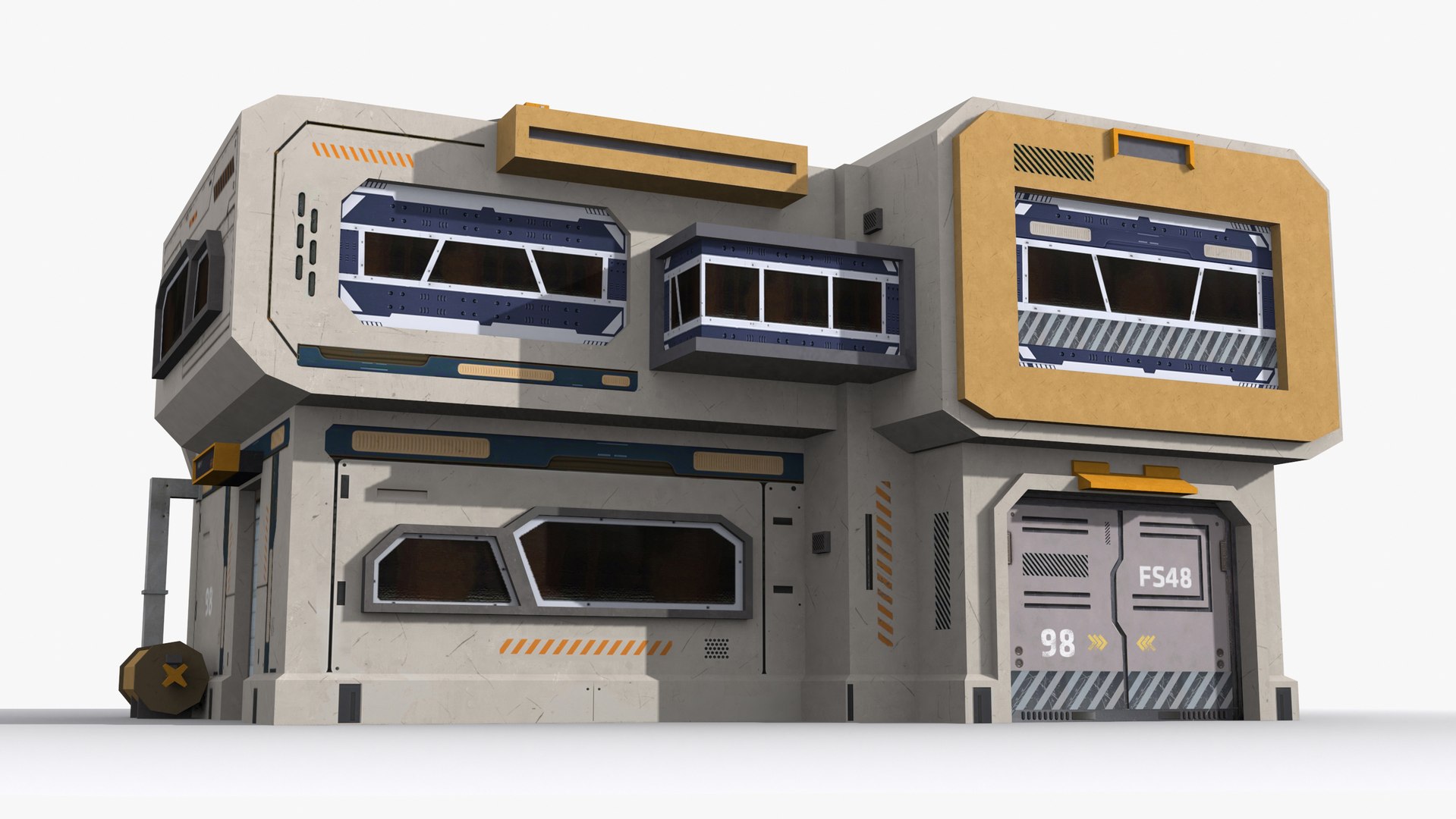 Sci-Fi Industrial x17 3D model - TurboSquid 2162039