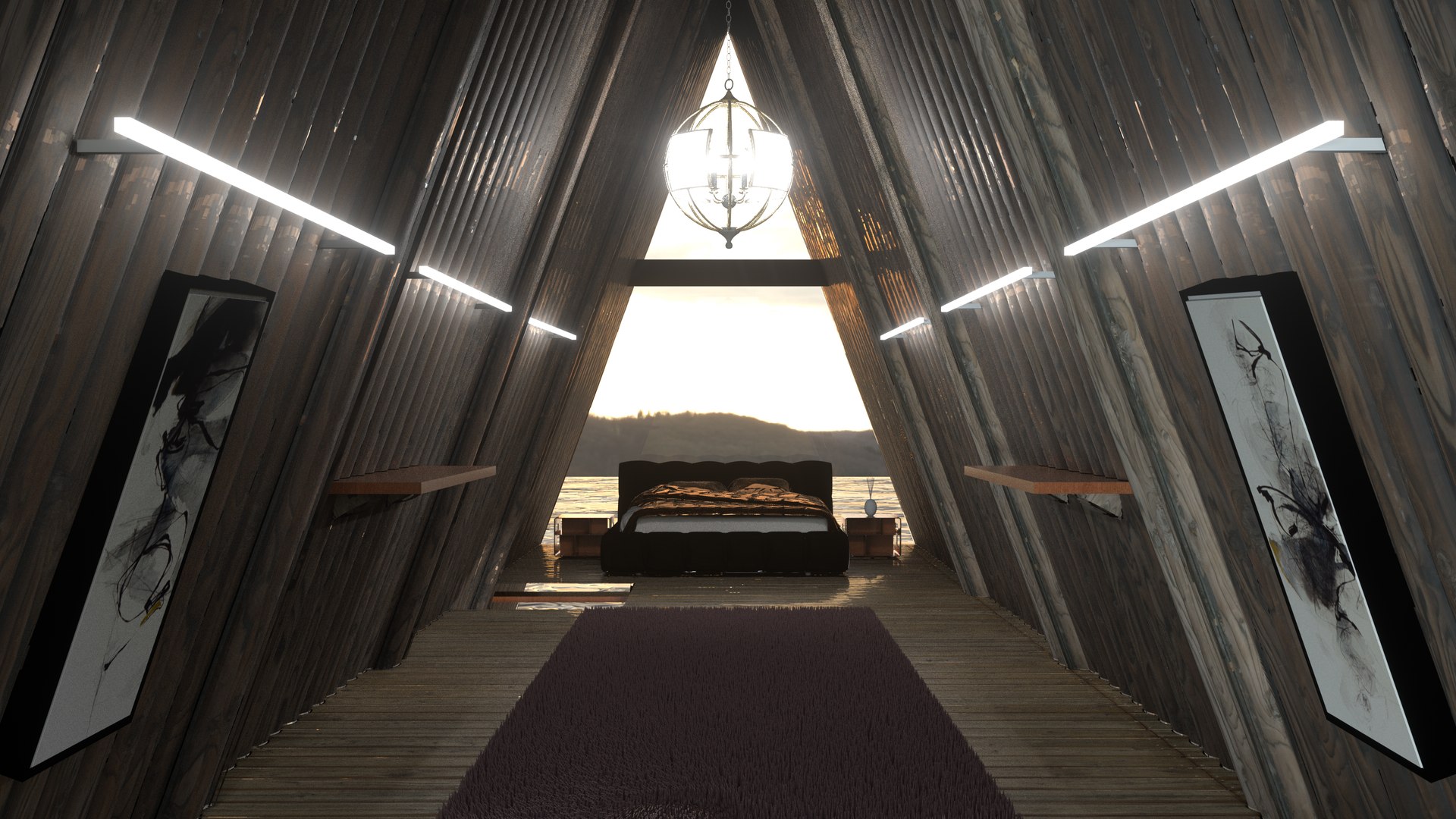 Triangular Cabin 3D Model - TurboSquid 1867851