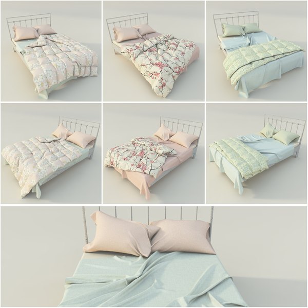 3D model beds linens pillows - TurboSquid 1309888