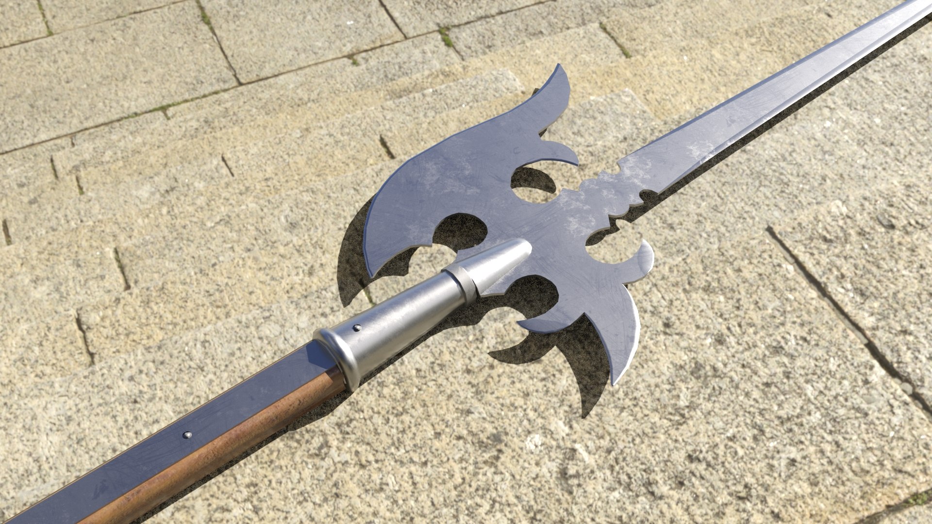 3D Model Historically German Halberd Lutel - TurboSquid 1416696
