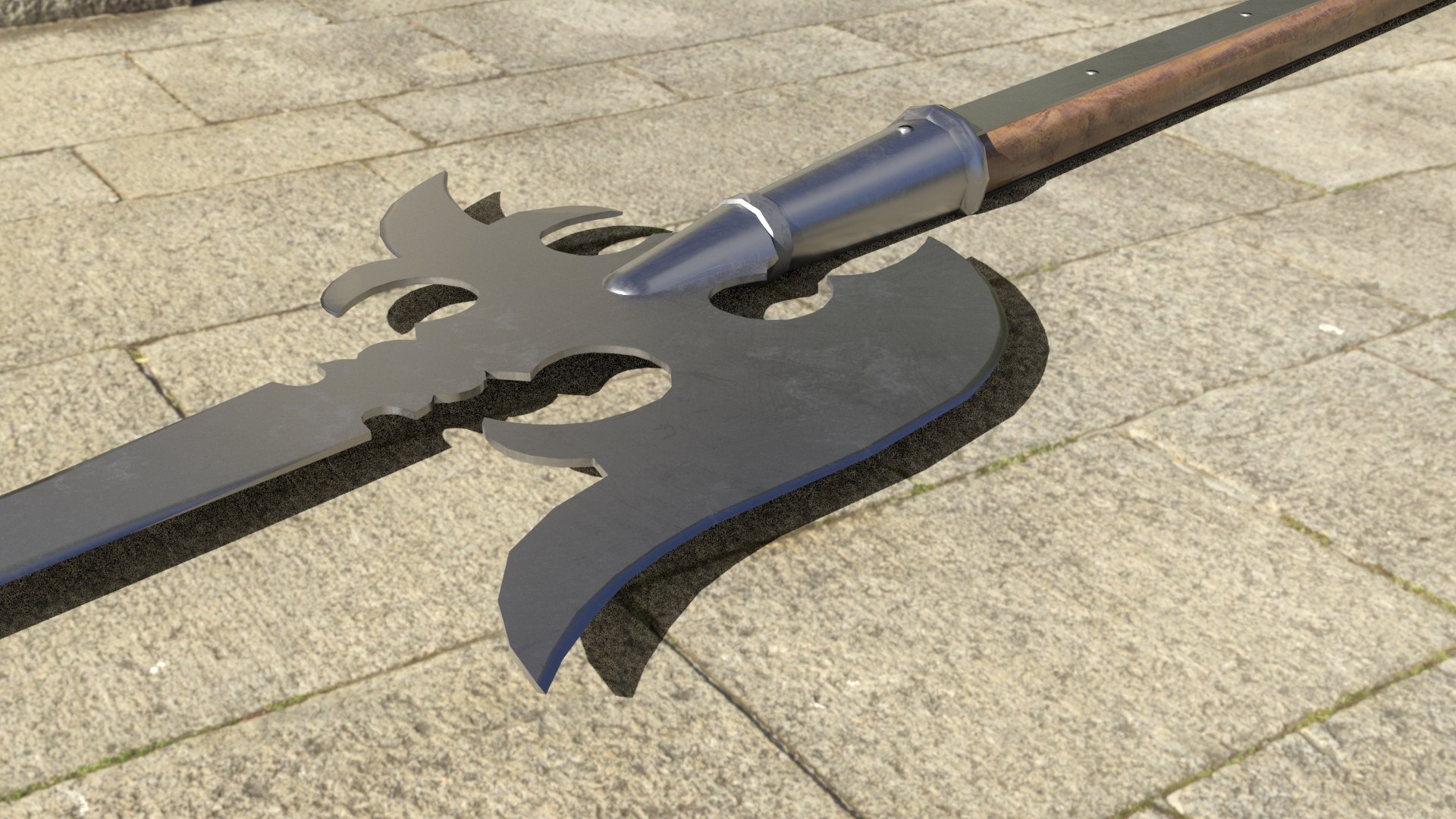 3D Model Historically German Halberd Lutel - TurboSquid 1416696