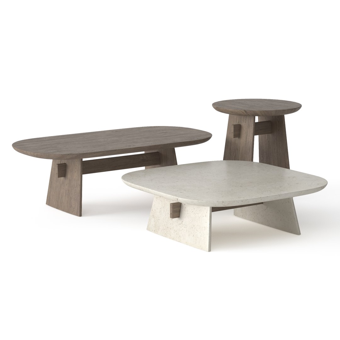 Natuzzi Adam coffee tables 3D - TurboSquid 1970018