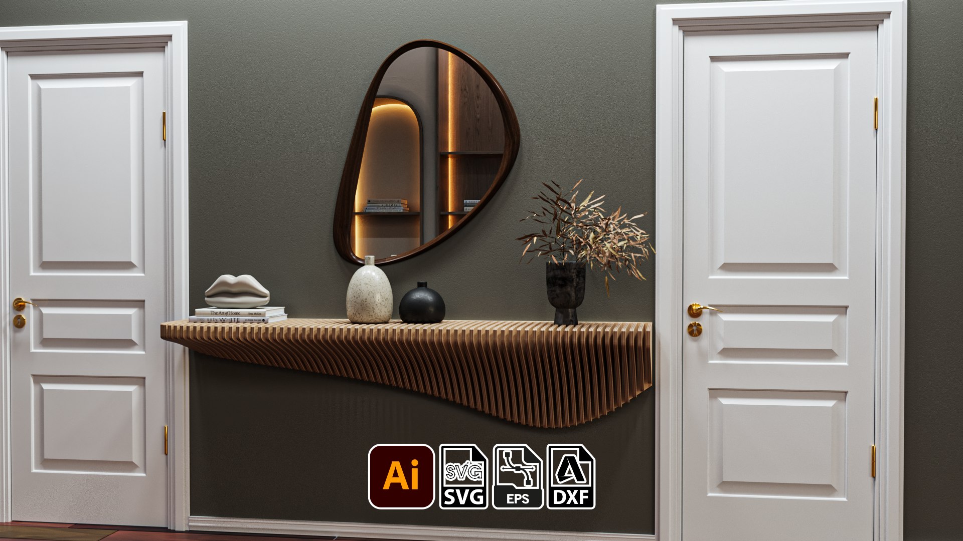 3D Parametric Wall Art 3d Model And DXF Cutting File - TurboSquid 2394744
